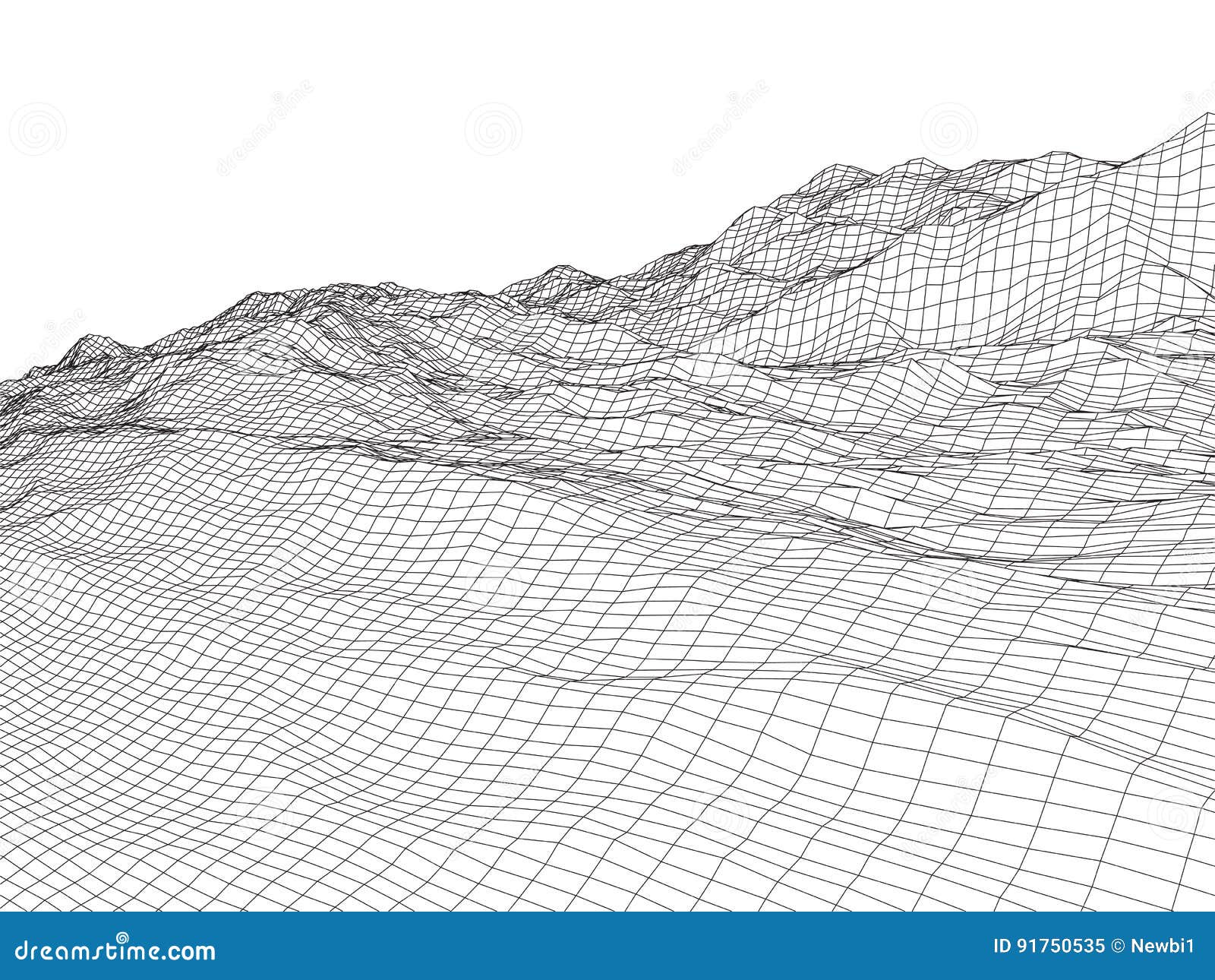 Wireframe Landscape Background. Stock Vector - Illustration of land ...