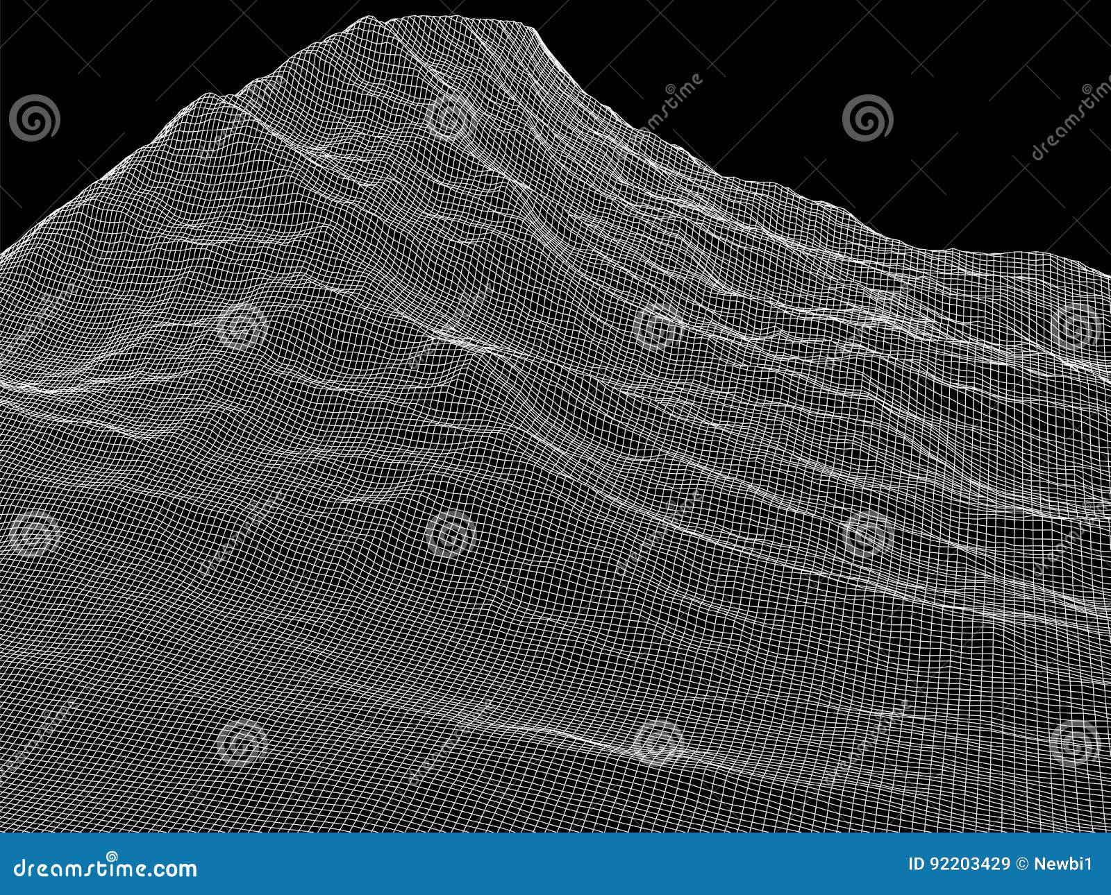 Wireframe Landscape Background. Stock Vector - Illustration of backdrop ...