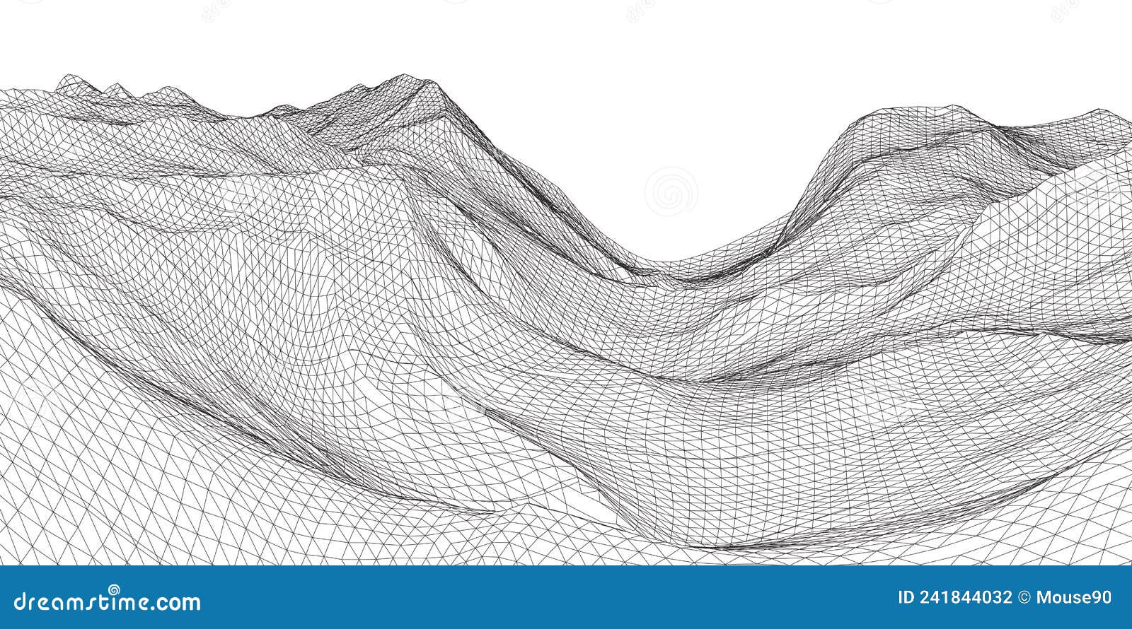Wireframe Detailed Rifle. Perspective View. Antique Rifle From Black ...