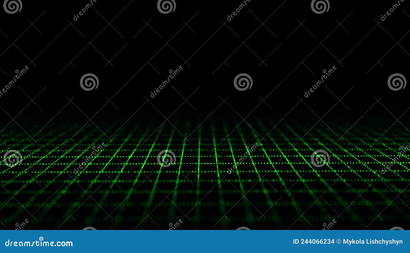 Wireframe Landscape. Perspective Grid. Digital Space Stock Illustration ...