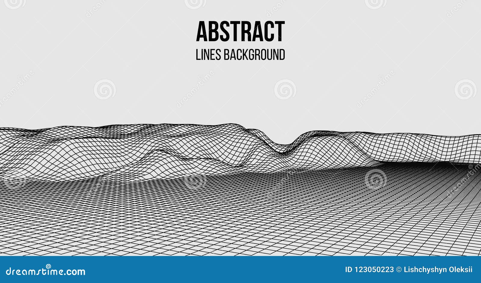 Wireframe Landscape Wire. Wireframe Terrain Polygon Landscape Design ...