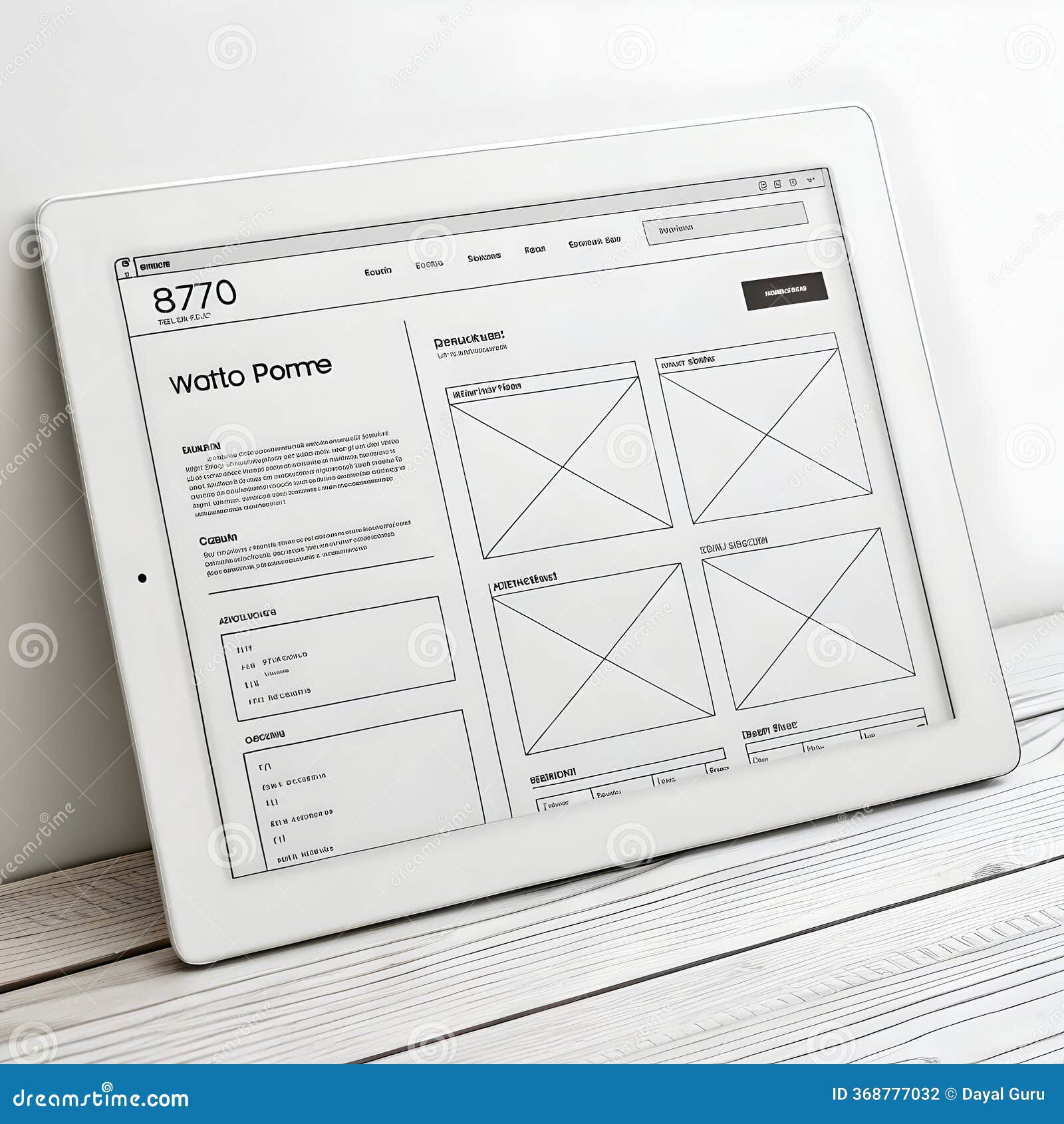 Wireframe UI, UX And GUI Layout With Different Login Screens Including ...