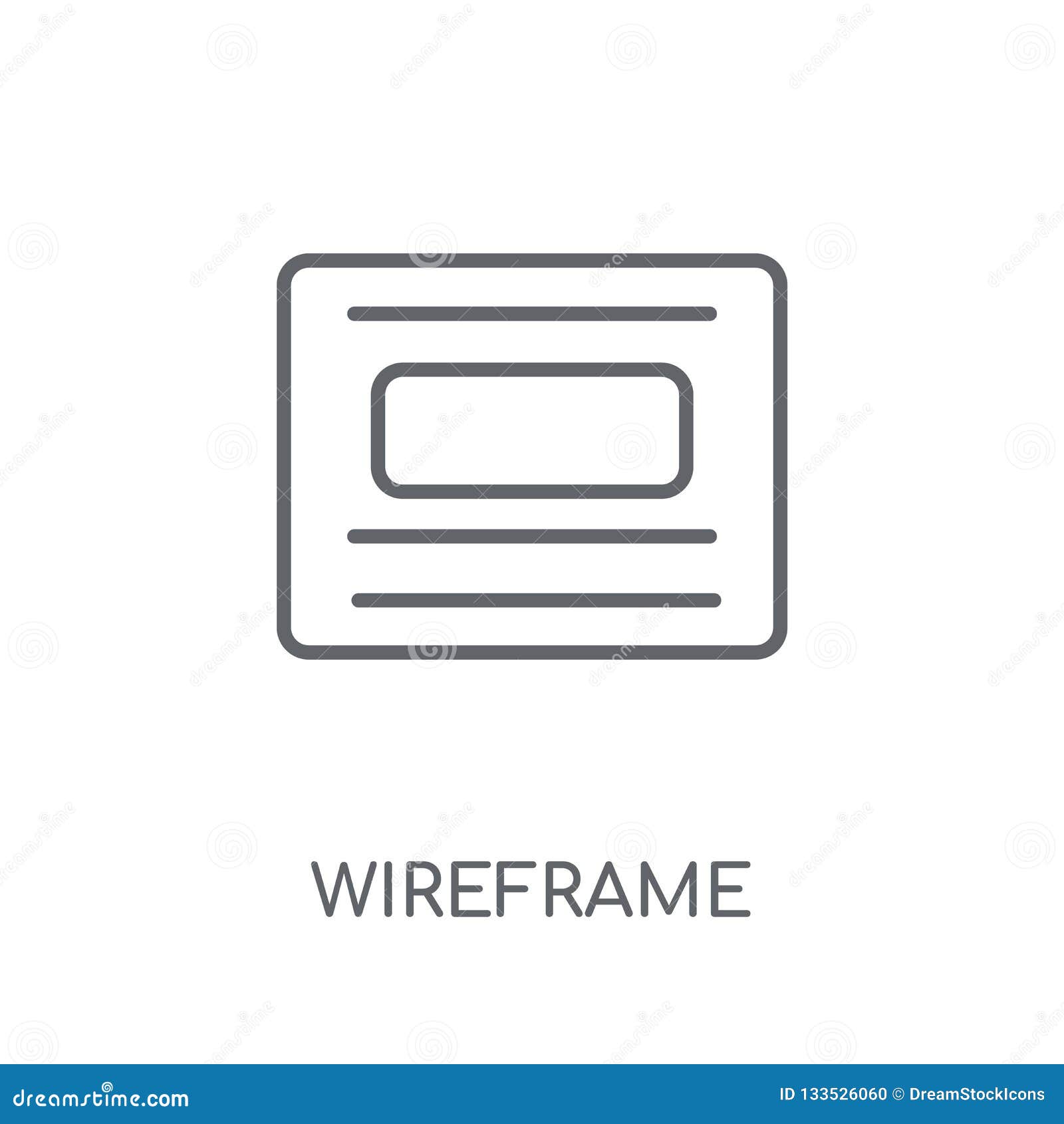 Wireframe Linear Icon. Modern Outline Wireframe Logo Concept on Stock ...