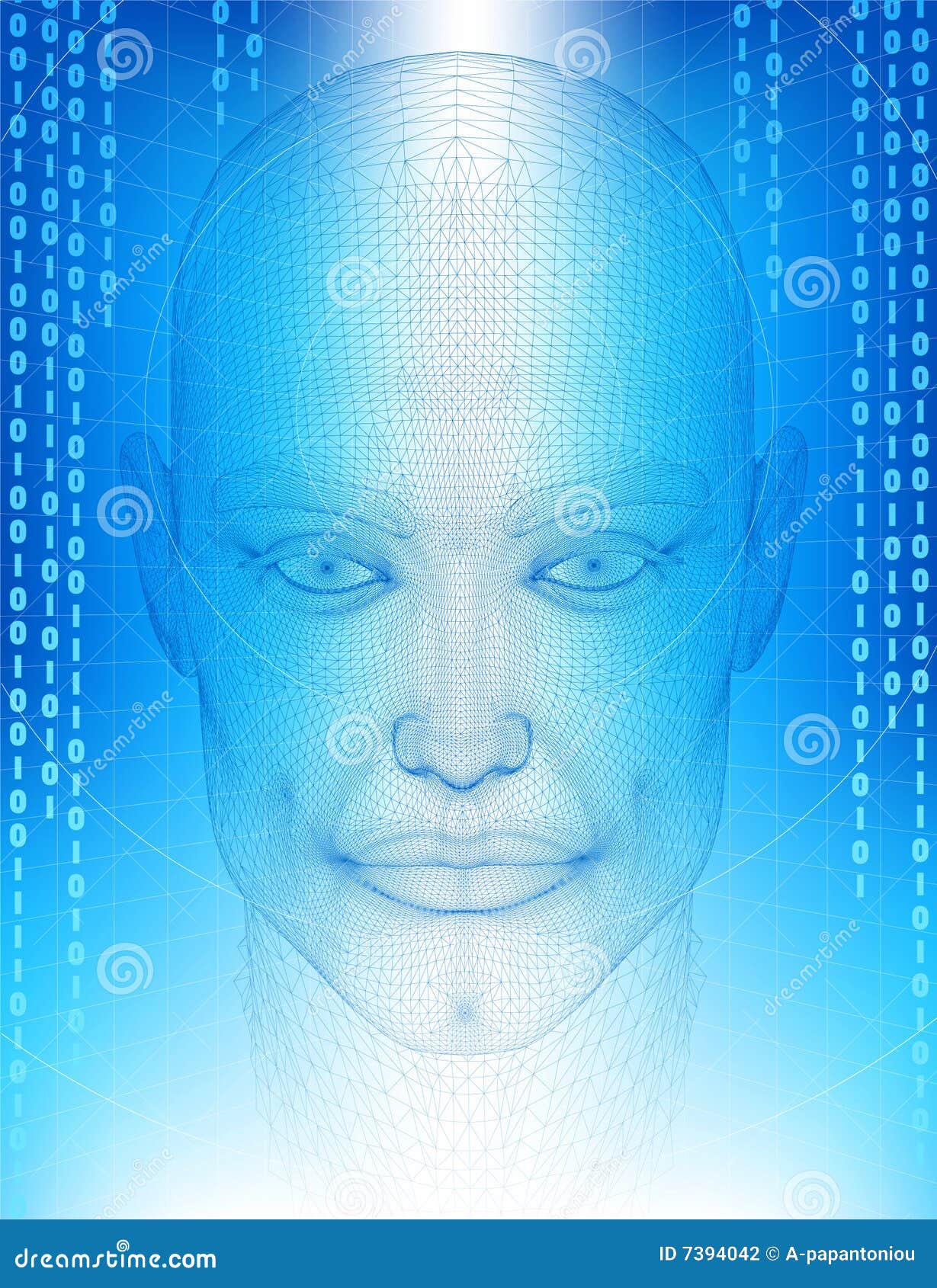 Wireframe Man stock vector. Illustration of virtual, hacking - 7394042