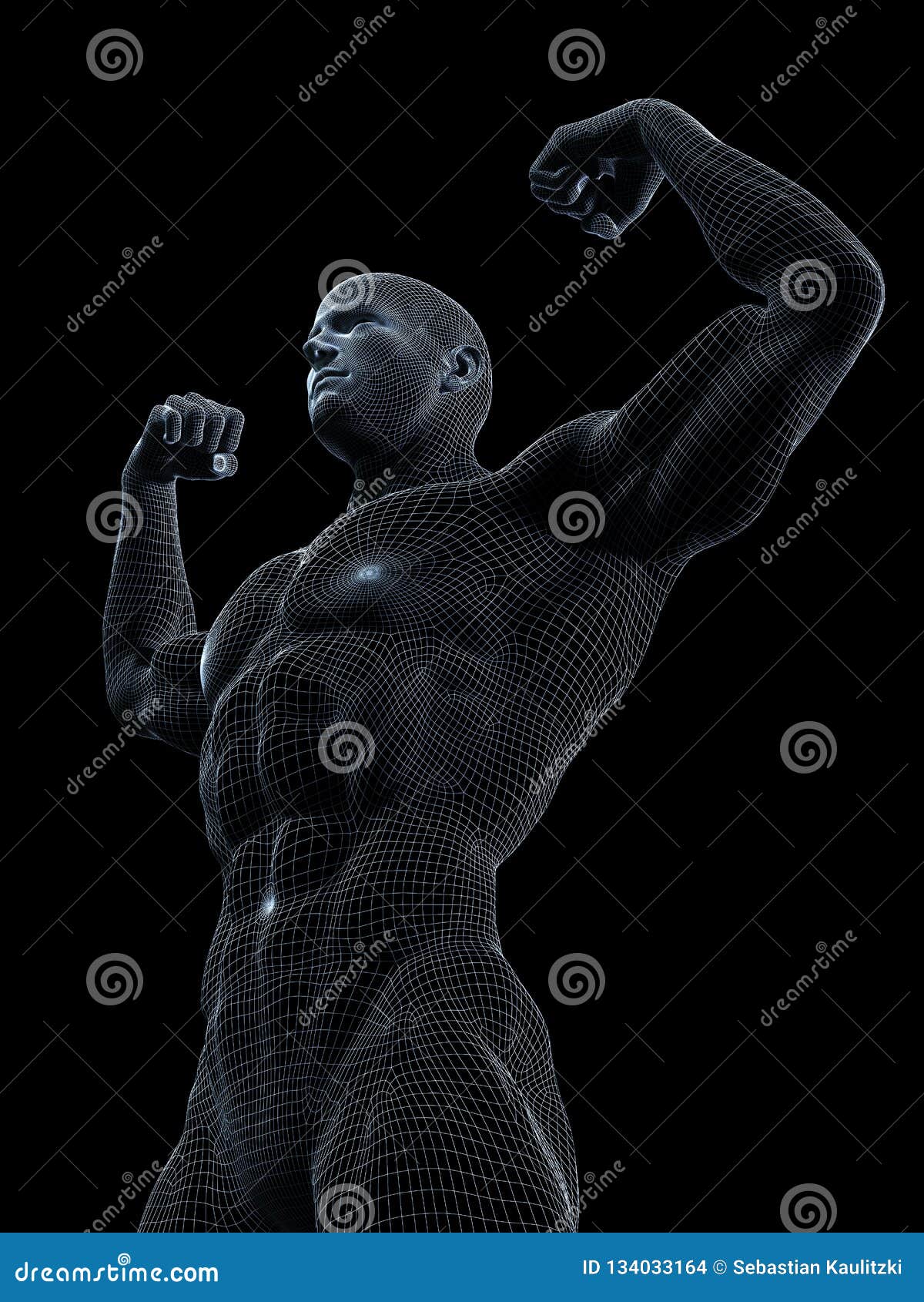 A wireframe man stock illustration. Illustration of moving - 134033164