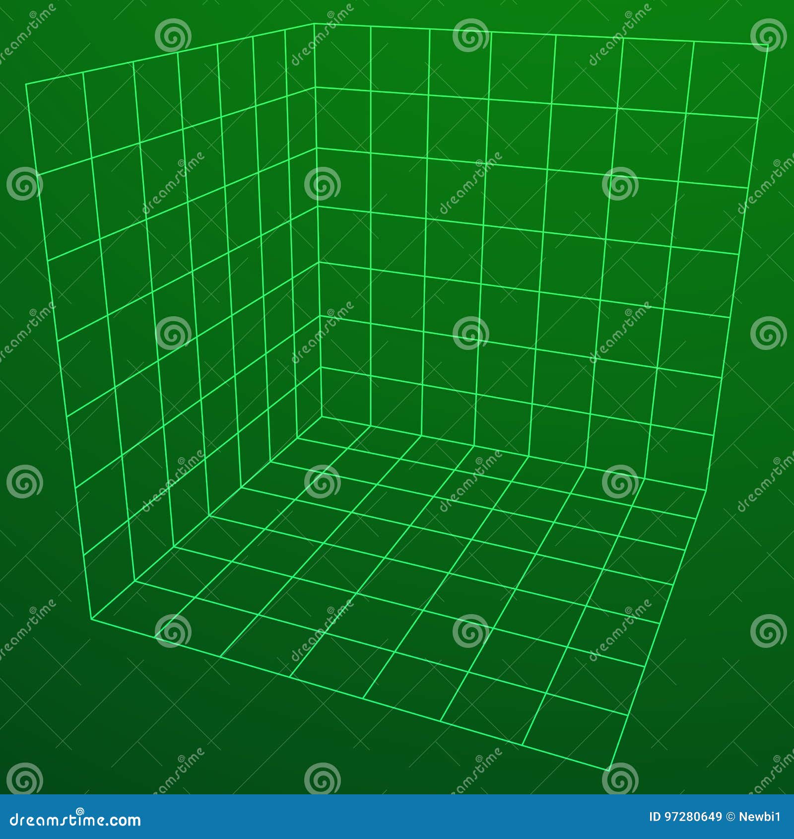 Wireframe Mesh Cube ilustração do vetor. Ilustração de linha - 97280649