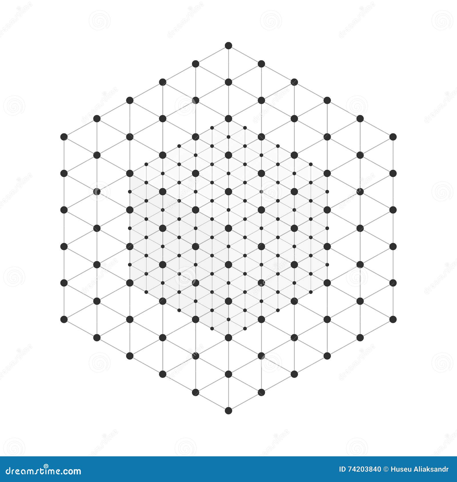 Wireframe mesh cube stock vector. Illustration of polygon - 74203840