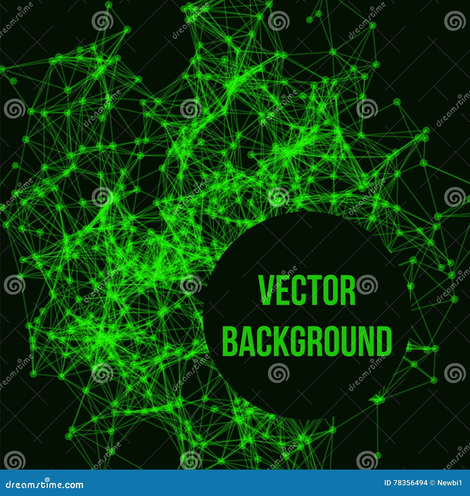 Wireframe Mesh Dot And Lines Background Vector Illustration ...