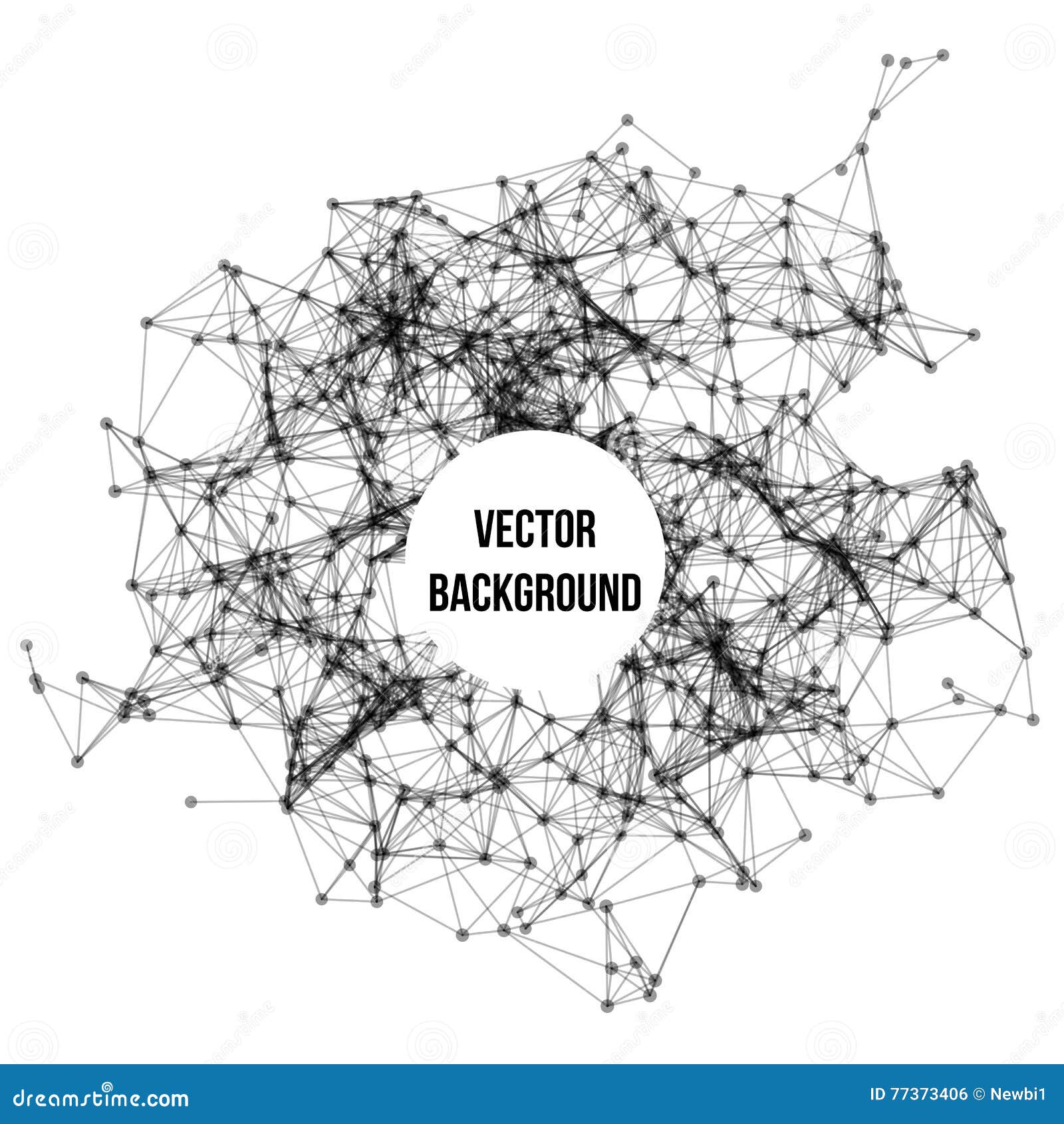 Wireframe Mesh Dot and Lines Background Stock Vector - Illustration of ...