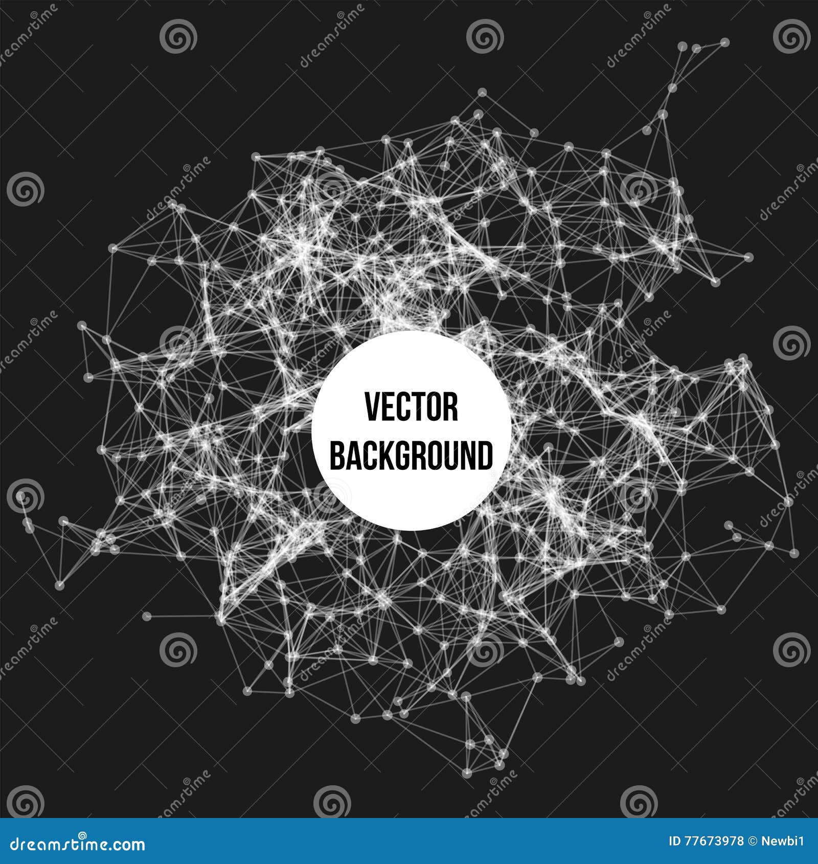 Wireframe Mesh Dot and Lines Background Stock Vector - Illustration of ...