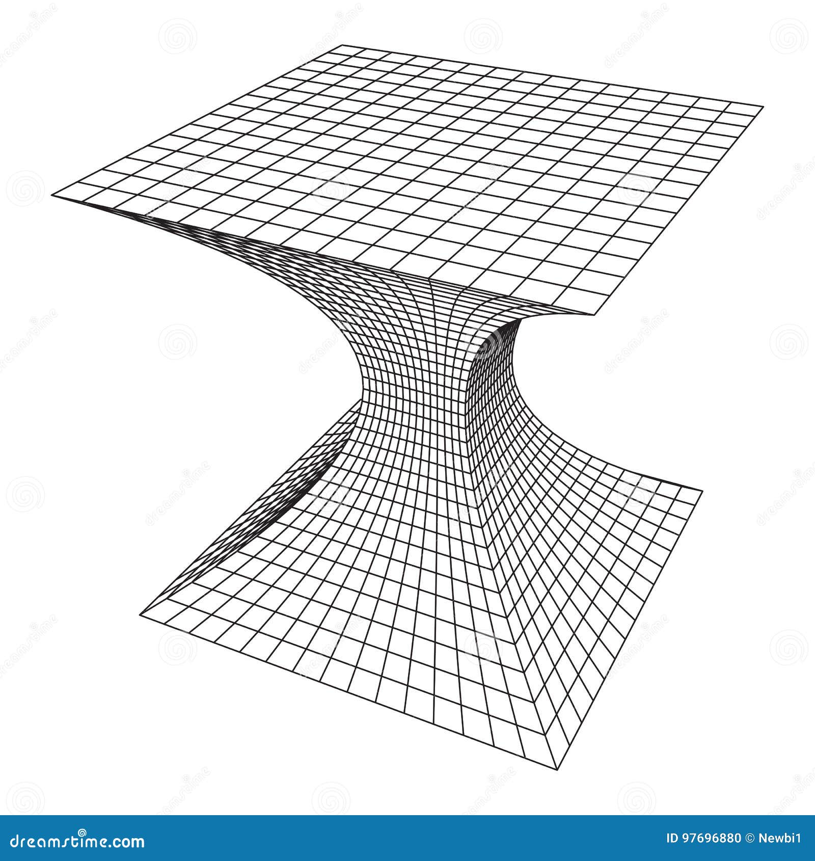Wireframe Mesh Funnel stock vector. Illustration of particle - 97696880