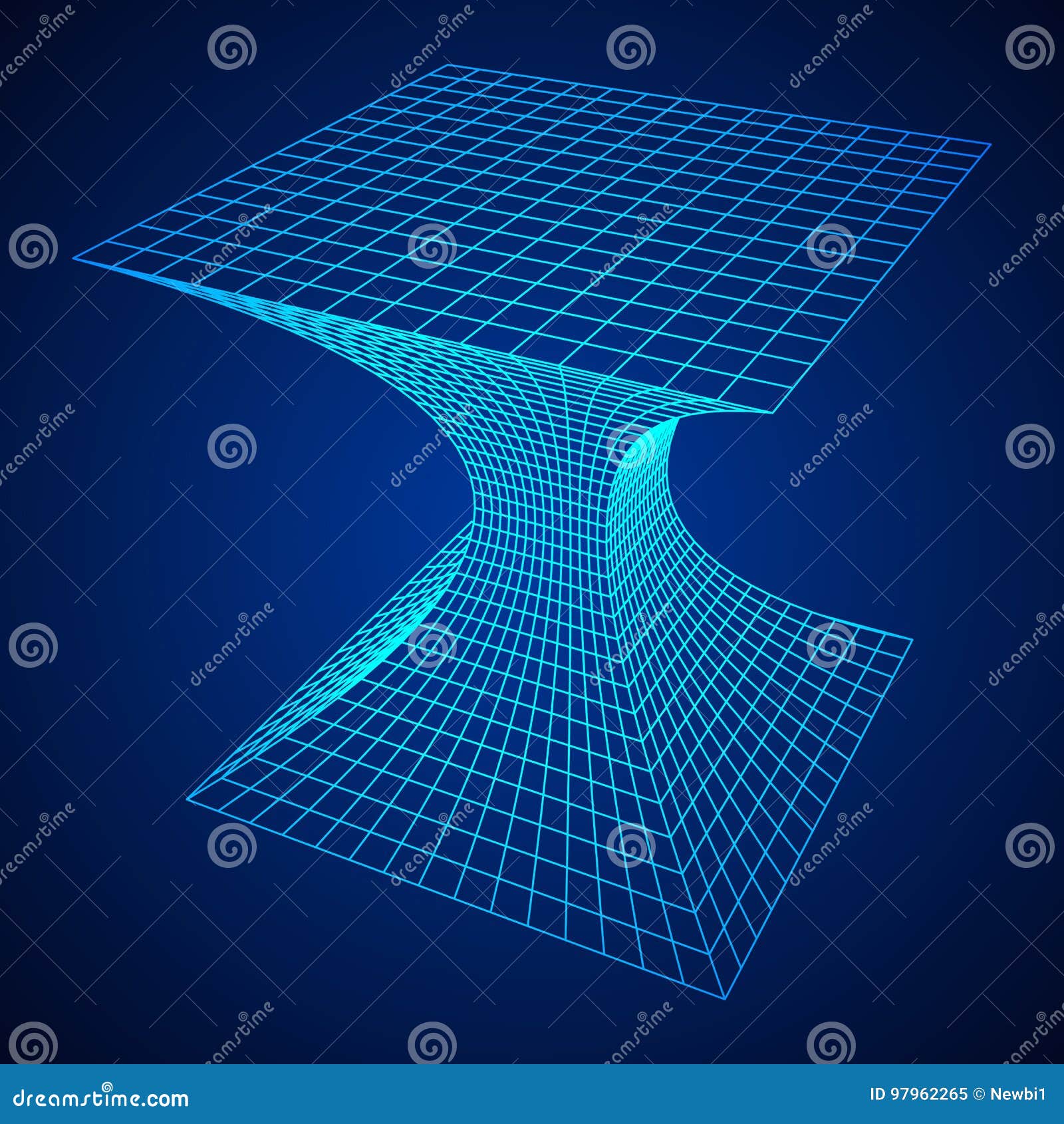 Wireframe Mesh Funnel stock vector. Illustration of line - 97962265