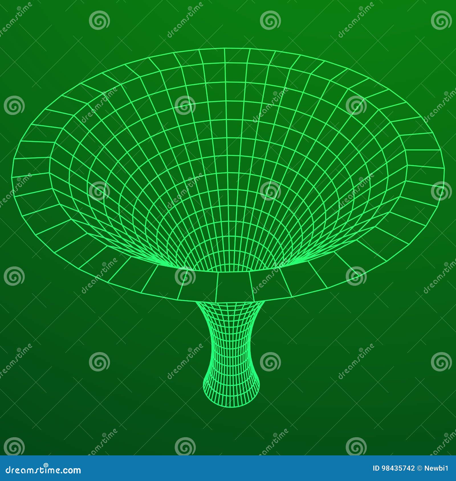 Wireframe Mesh Funnel stock vector. Illustration of model - 98435742