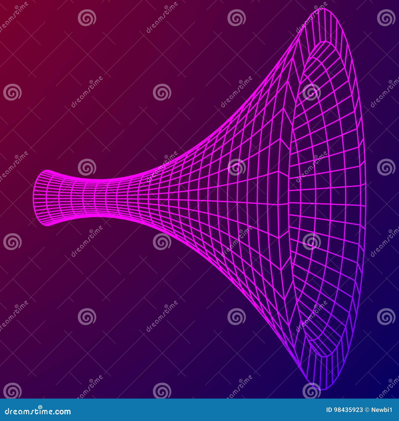 Wireframe Mesh Funnel stock vector. Illustration of icon - 98435923