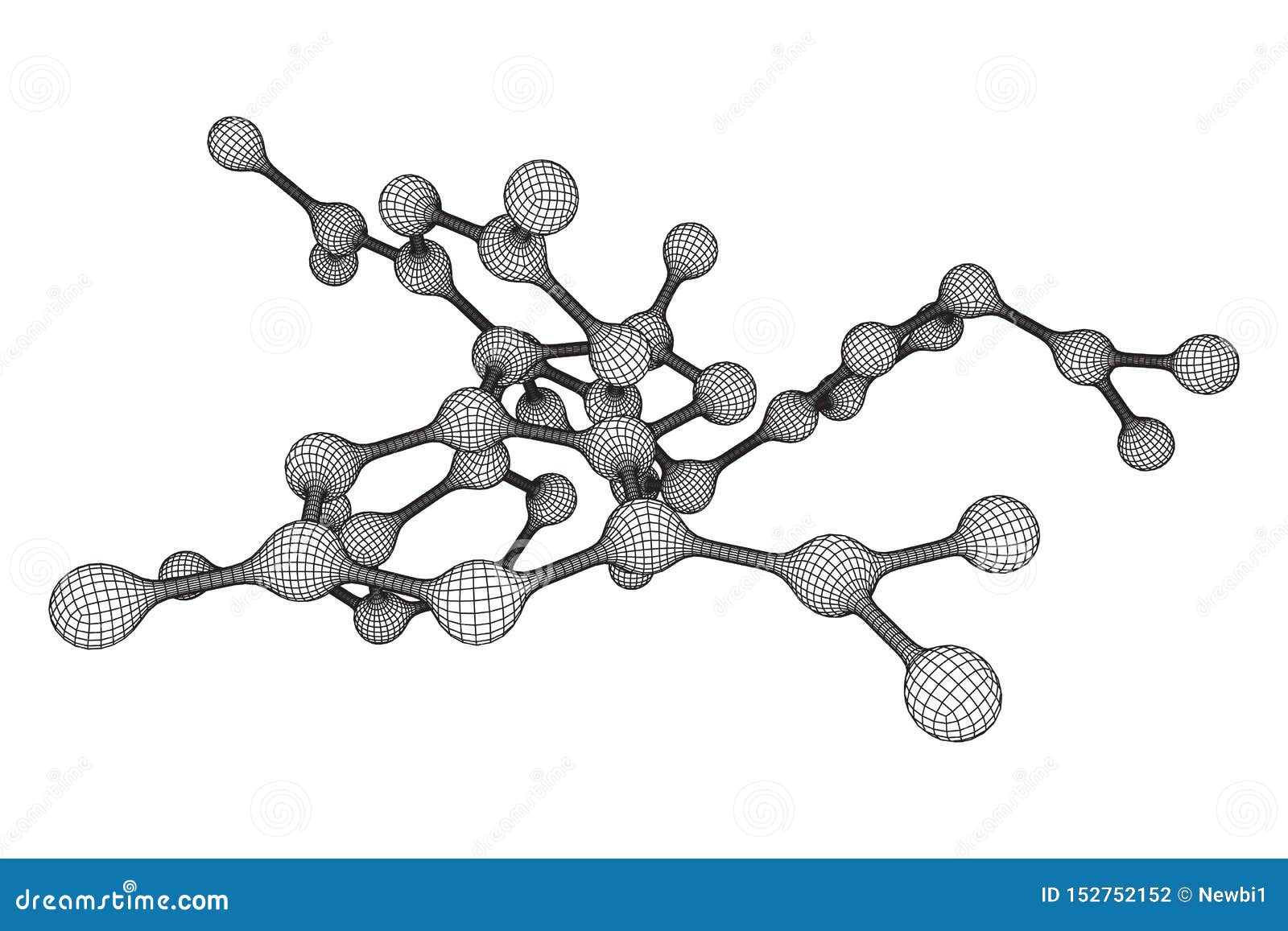 Wireframe Mesh Molecule. Connection Structure Stock Vector ...