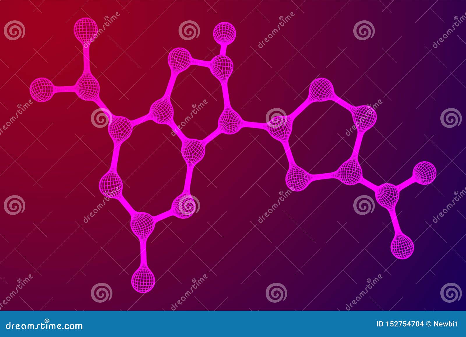 Wireframe Mesh Molecule. Connection Structure Stock Vector ...