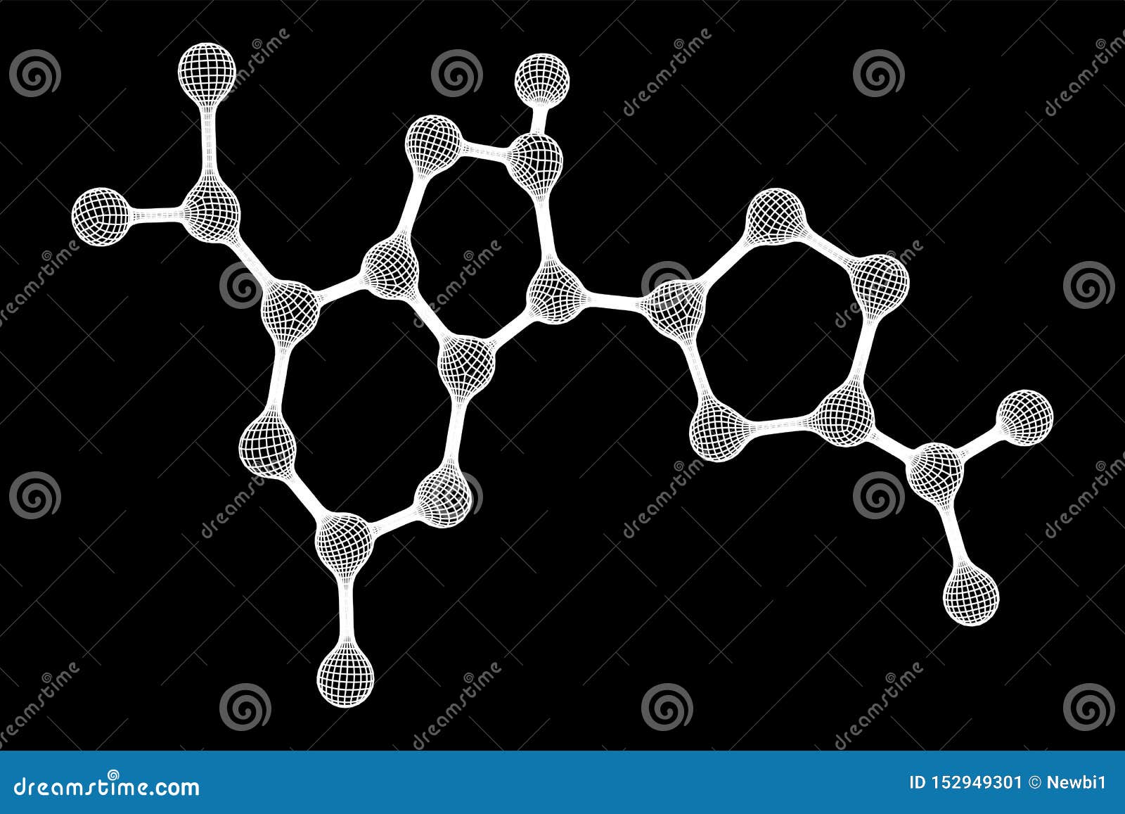 Wireframe Mesh Molecule. Connection Structure Stock Vector ...