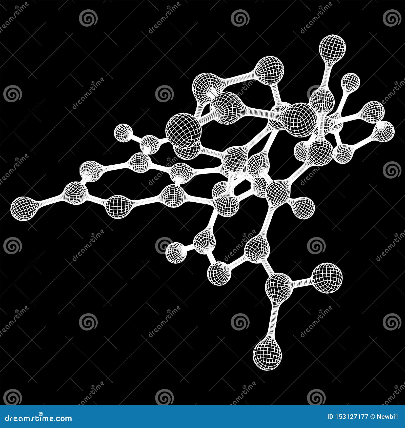 Wireframe Mesh Molecule Connection Structure Stock Vector Illustration Of Connect Hydrogen