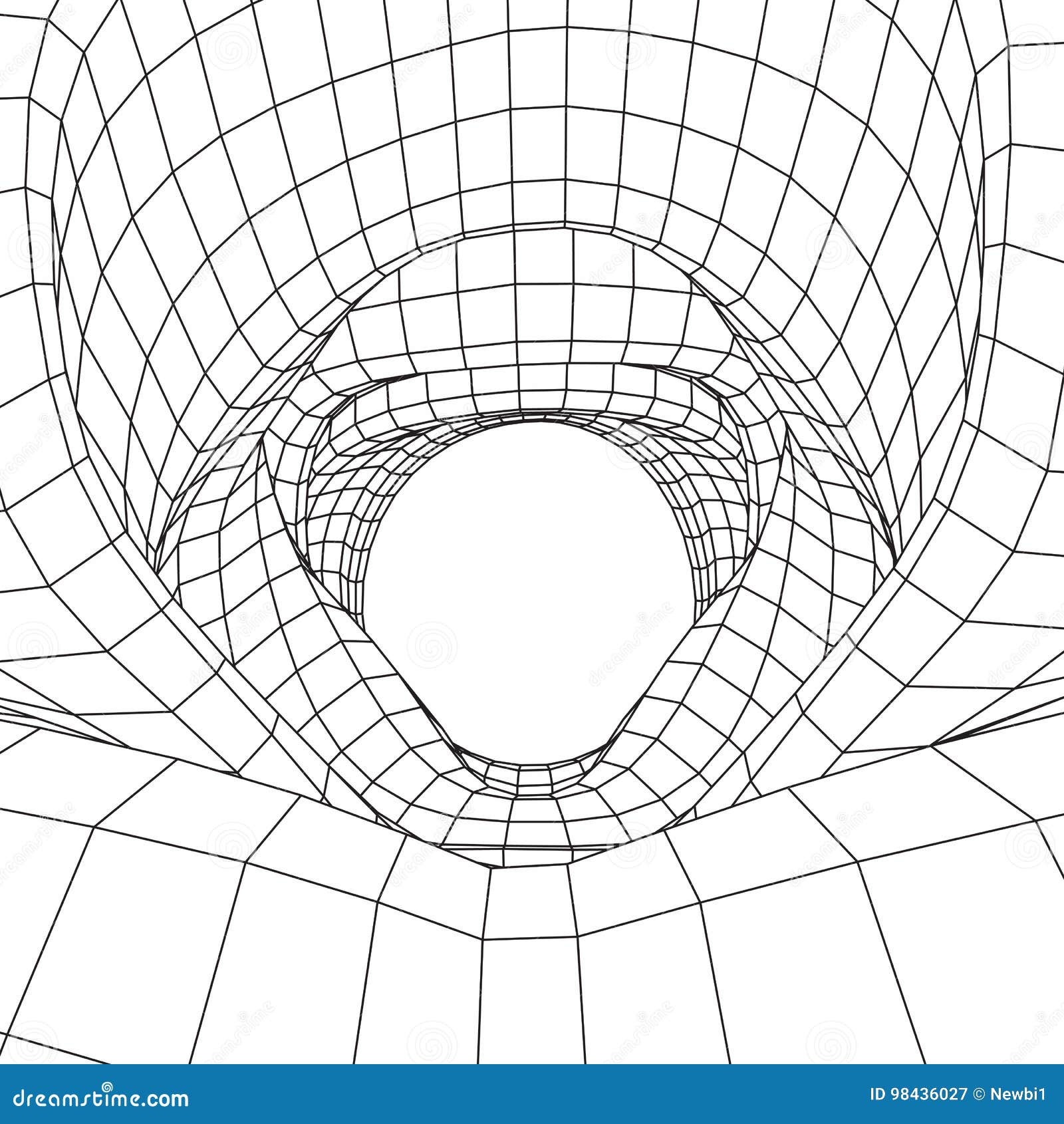 Wireframe Mesh Organic Tube Stock Vector - Illustration of abstract ...