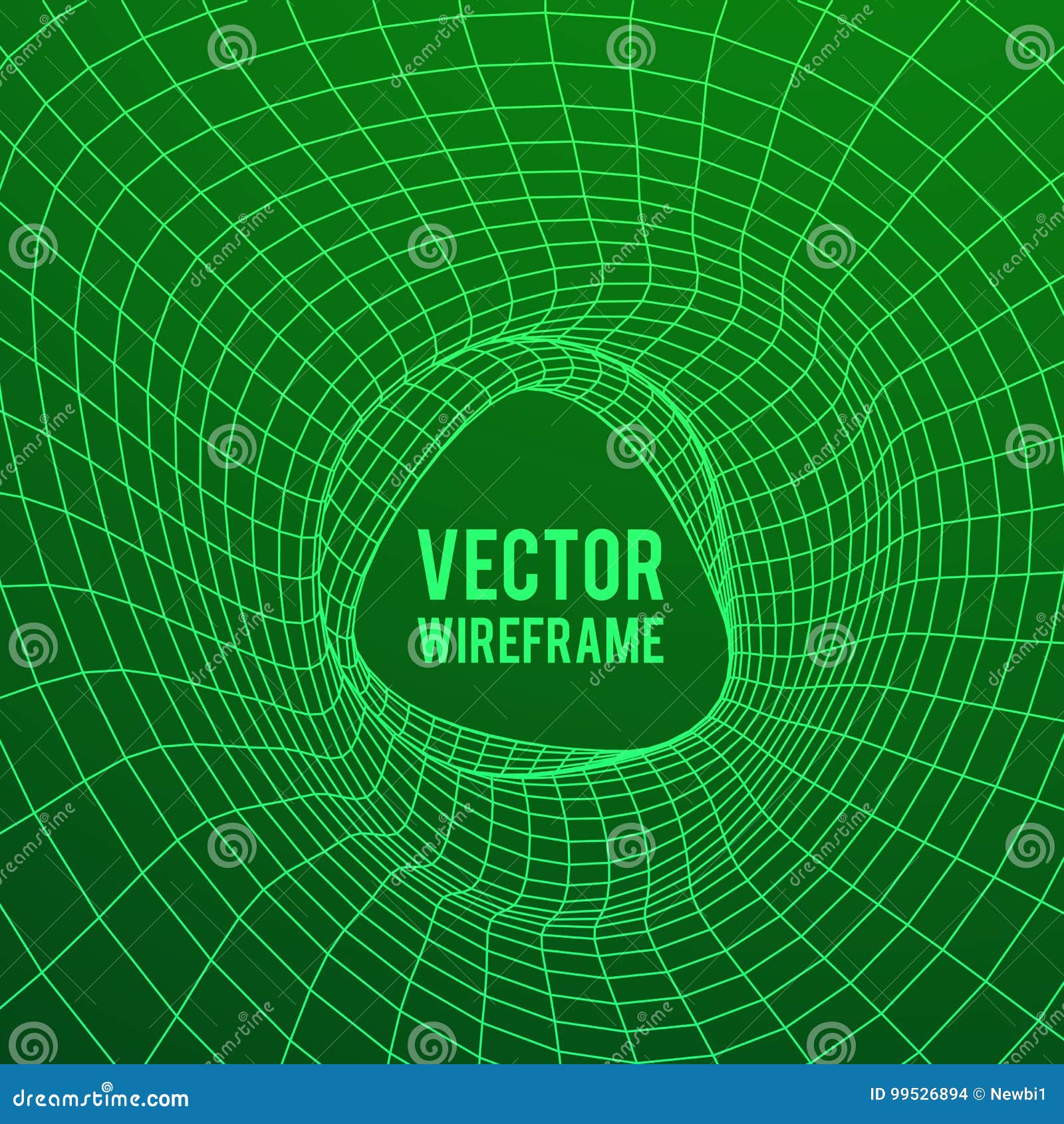 Wireframe Mesh Organic Tube Stock Vector - Illustration of line ...