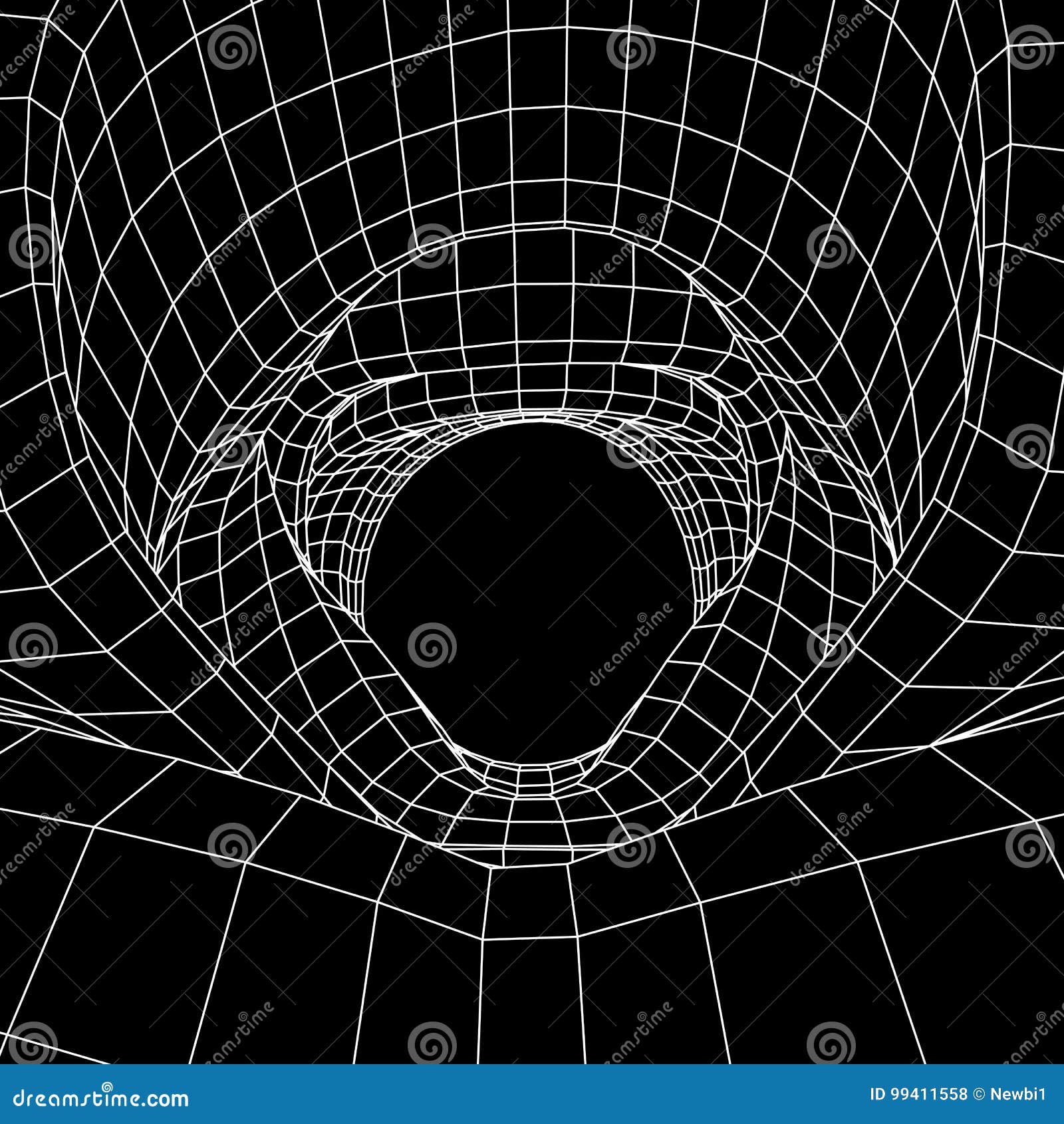 Wireframe Mesh Organic Tube Stock Vector - Illustration of form ...