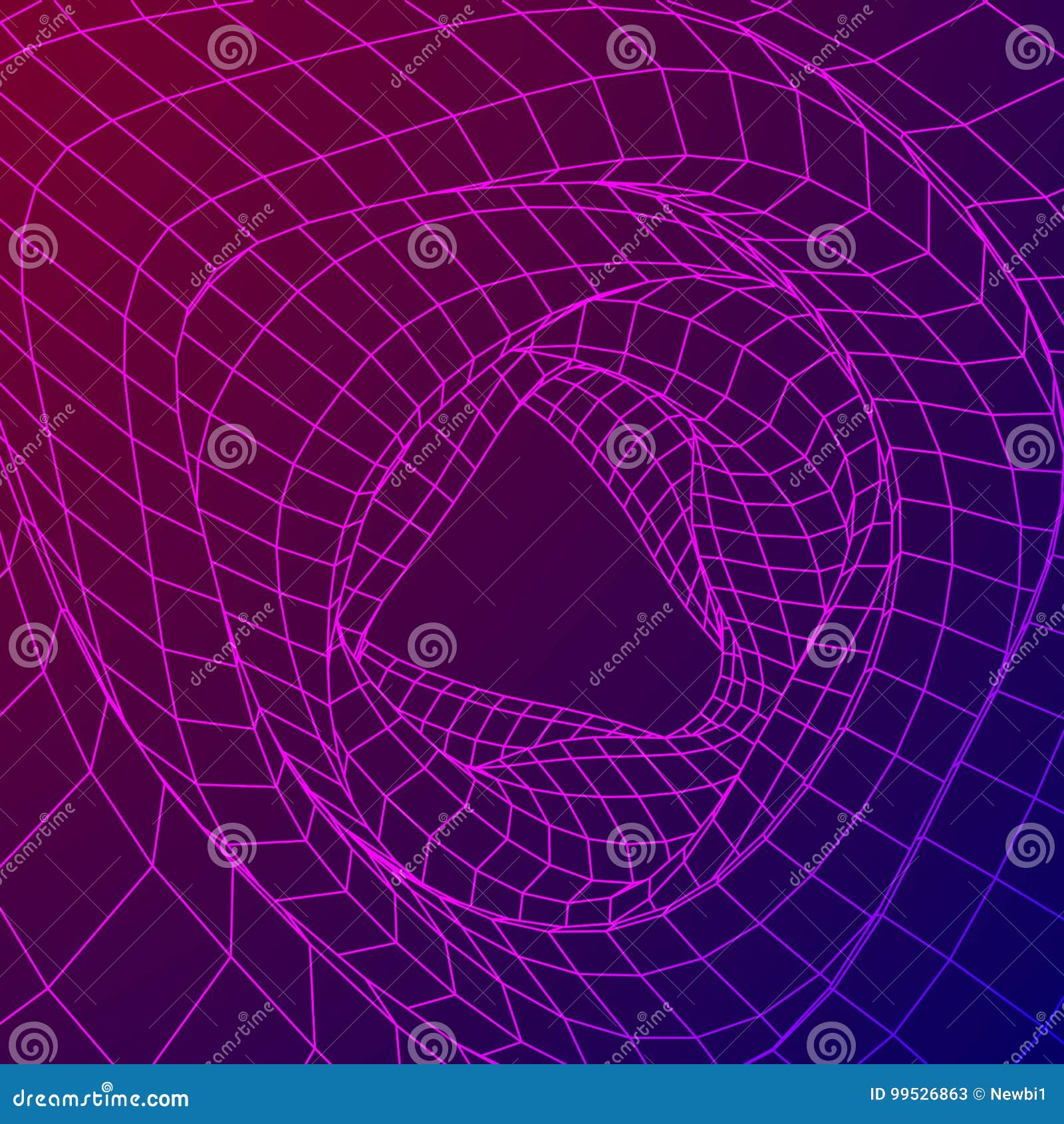 Wireframe Mesh Organic Tube Stock Vector - Illustration of noise ...