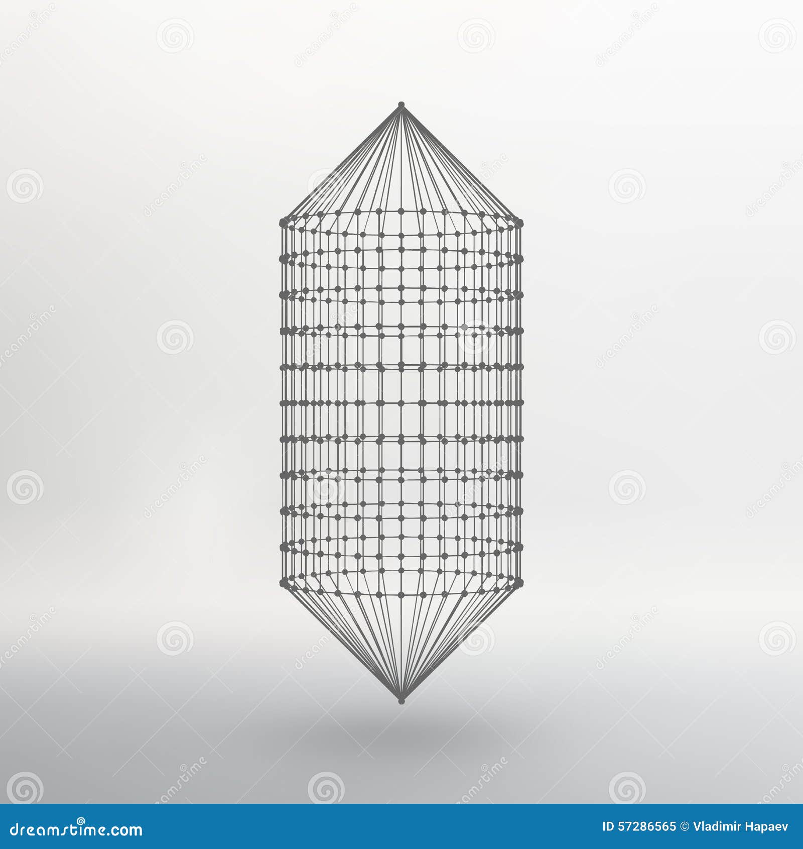 Wireframe Mesh Polygonal Capsule. the Capsule of Stock Vector ...