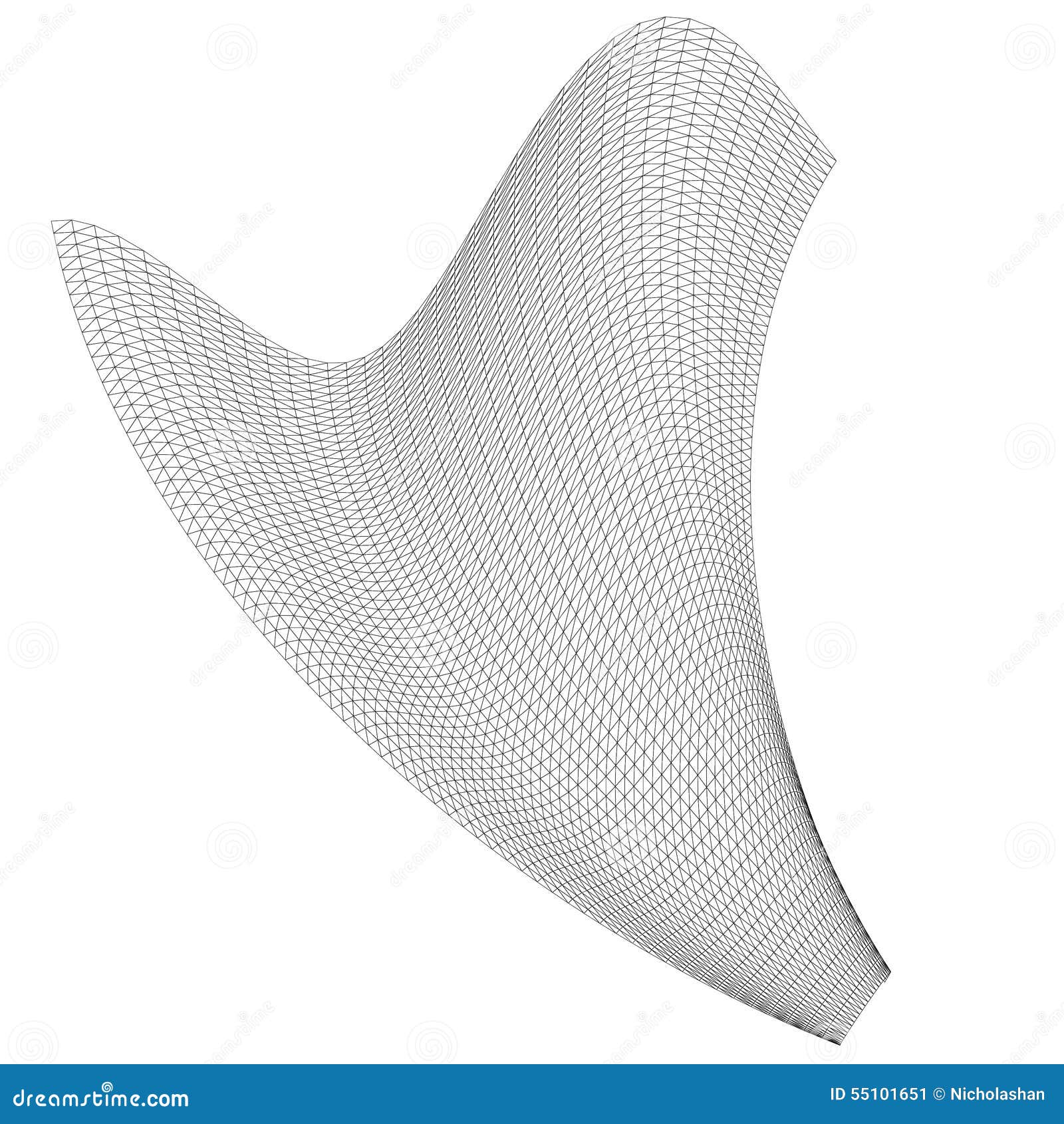Wireframe Mesh Polygonal Element Stock Illustration - Illustration of ...