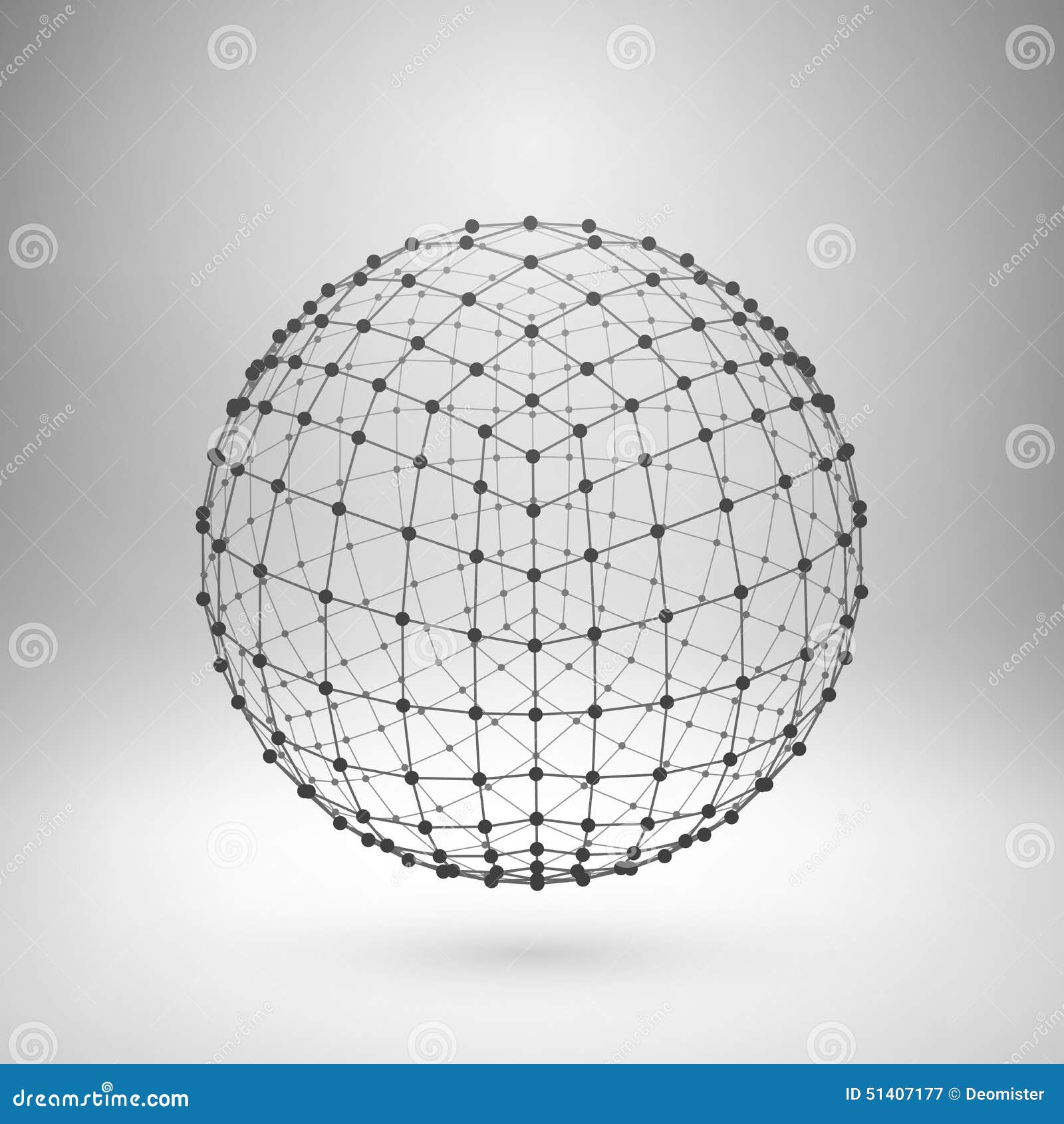 Wireframe Mesh Polygonal Sphere Stock Vector - Illustration of network ...
