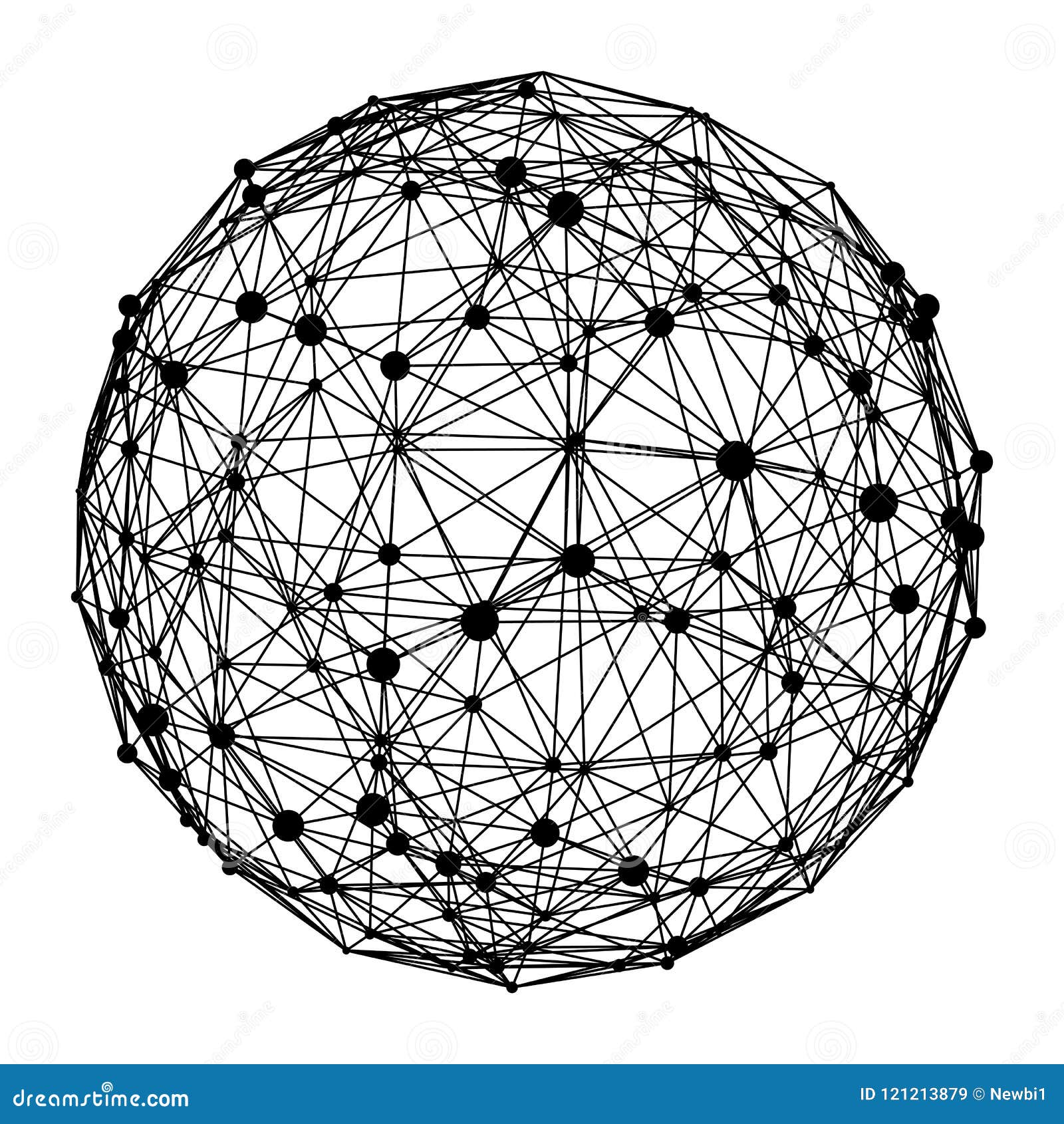 Wireframe Mesh Sphere. stock vector. Illustration of circle - 121213879