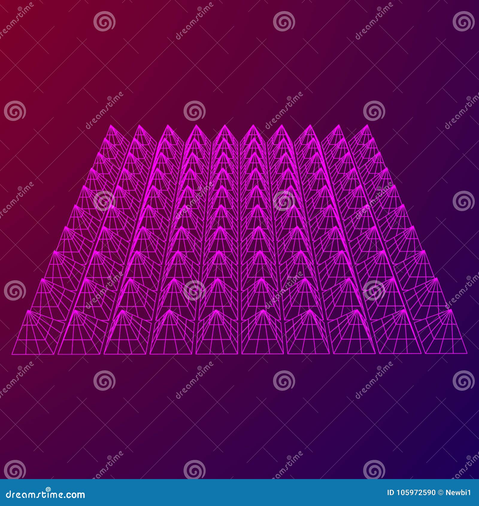 Wireframe Model of Sound Proof Coverage Stock Vector - Illustration of ...