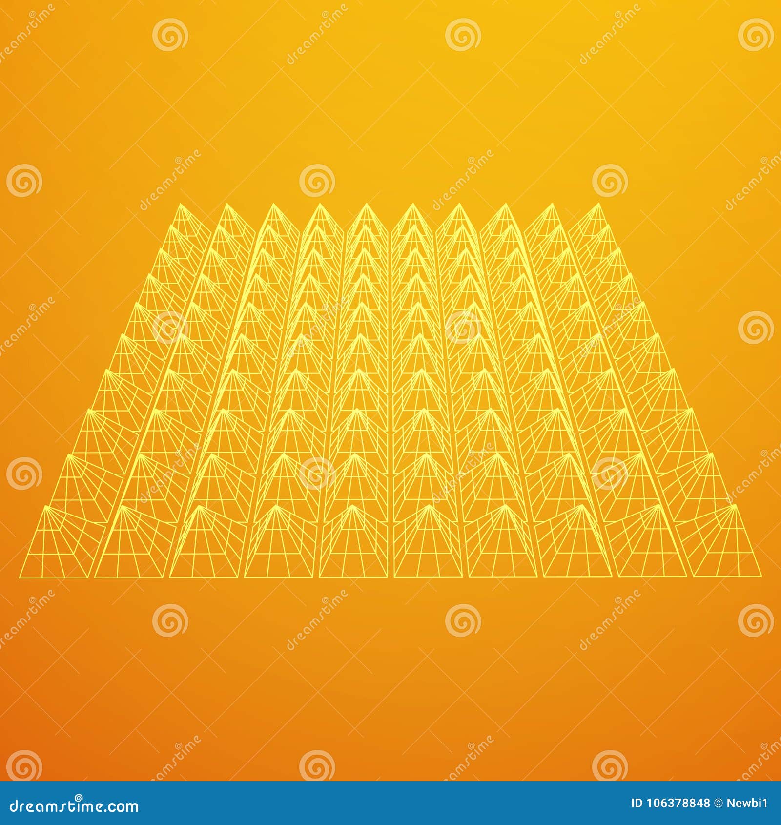 Wireframe Model of Sound Proof Coverage Stock Vector - Illustration of ...