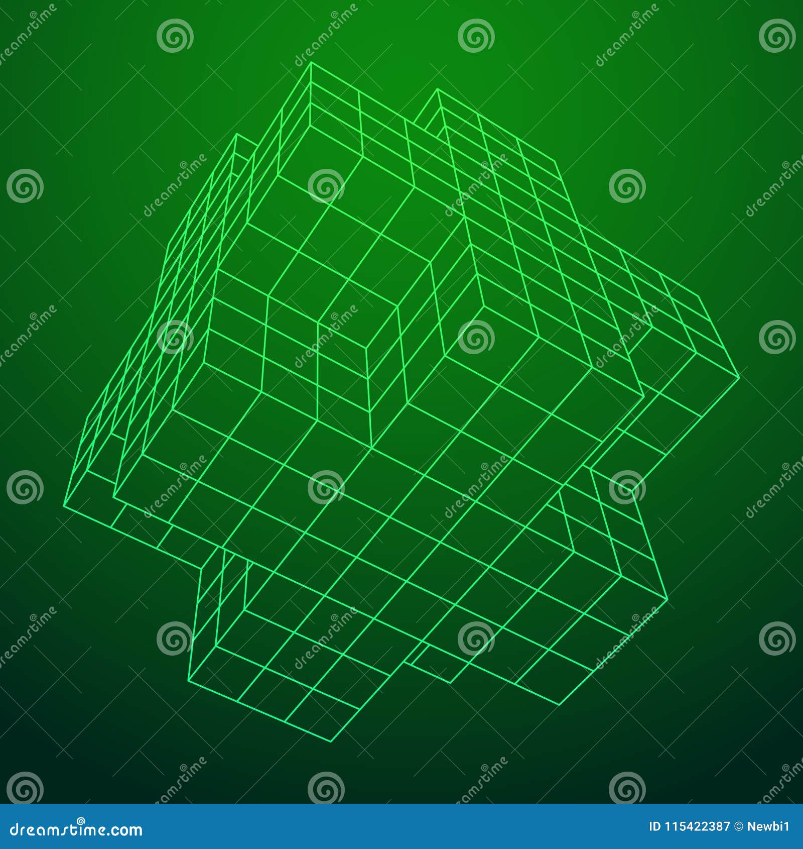 Necker Cube Optical Illusion Vector Illustration | CartoonDealer.com ...