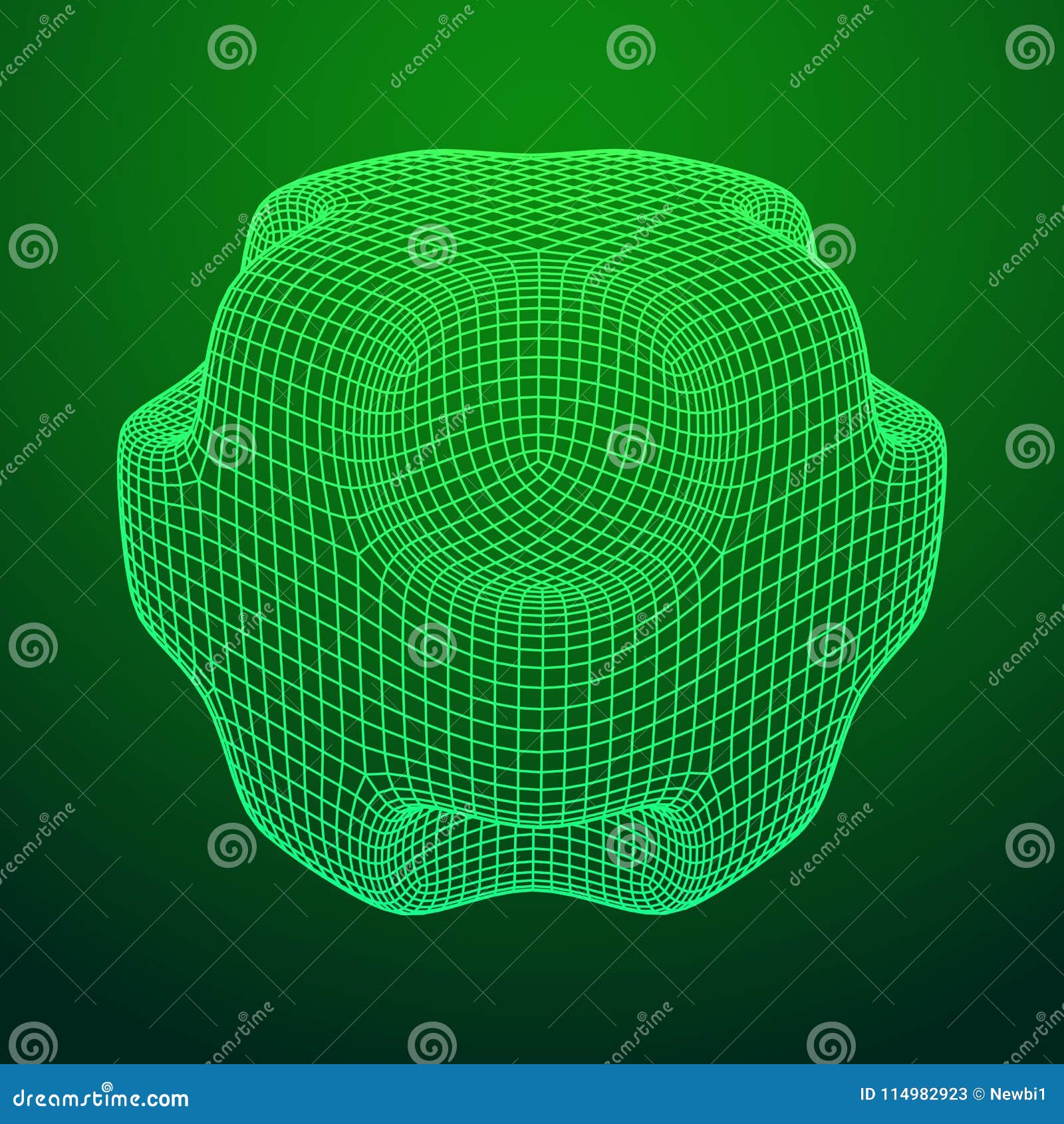 Wireframe Necker Smooth Cube Stock Vector - Illustration of outline ...