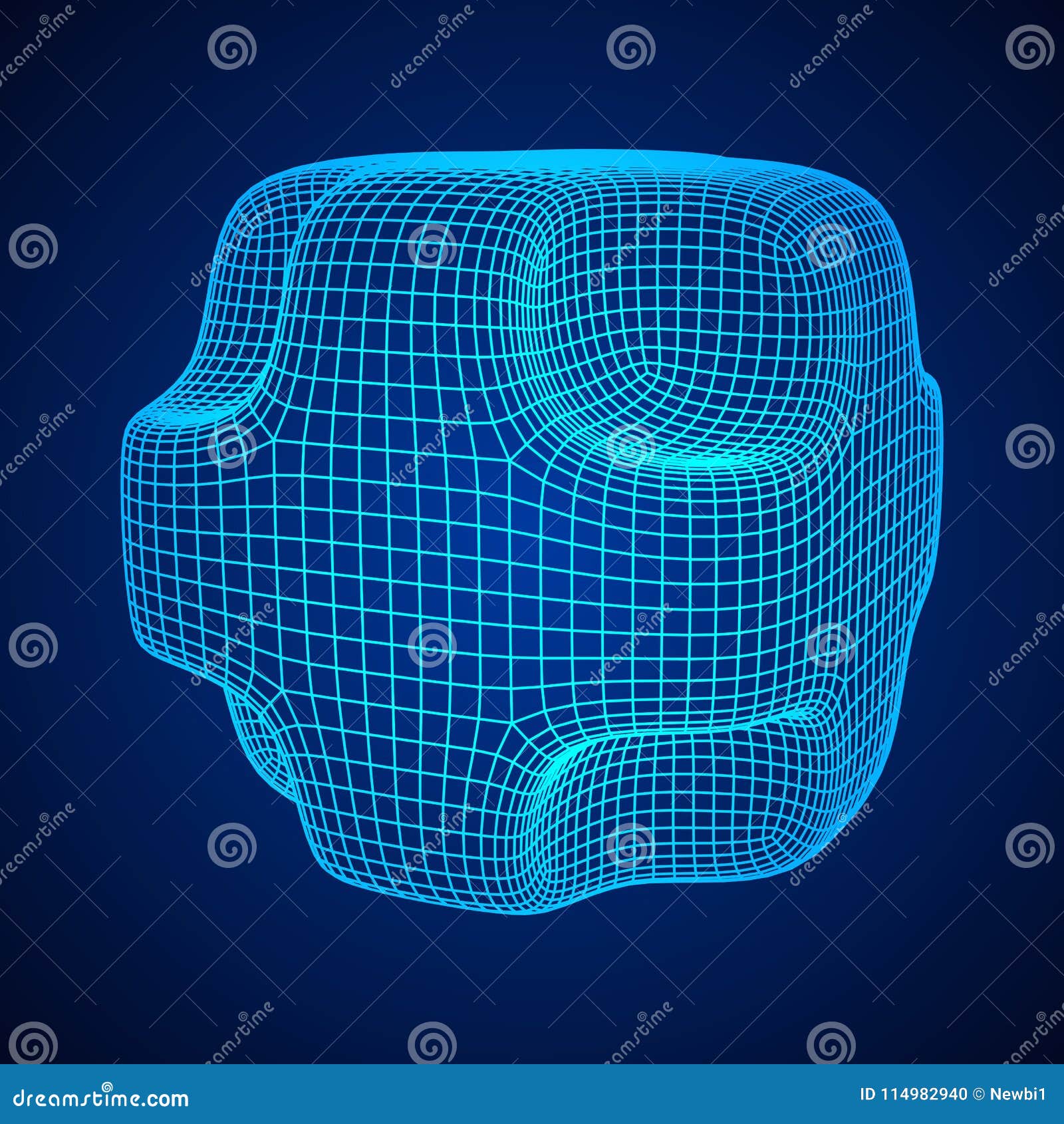 Wireframe Necker Smooth Cube Stock Vector - Illustration of circles ...