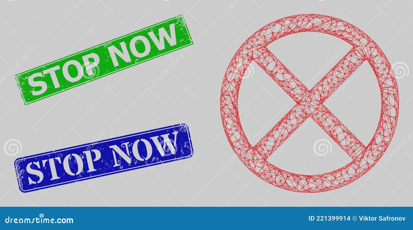 Distress Stop Now Stamps and Hatched Stop Web Mesh Stock Vector ...