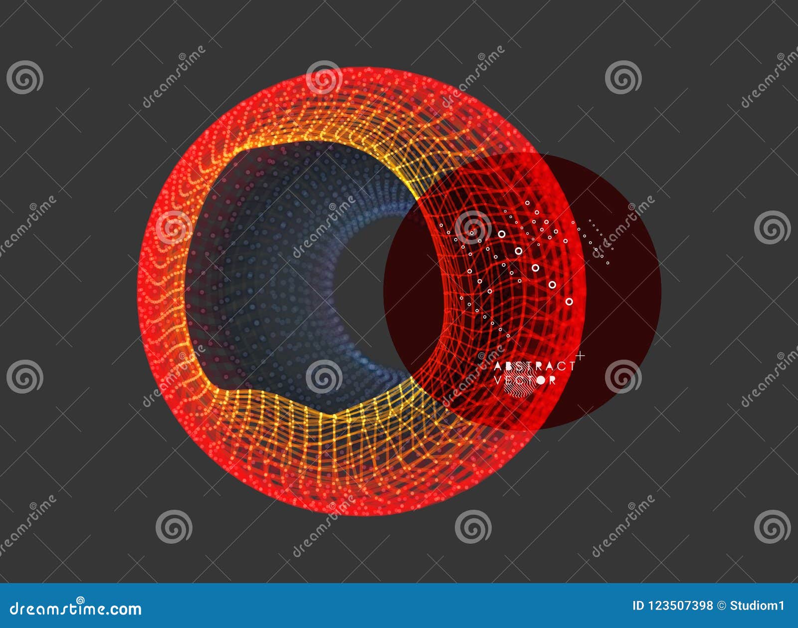 Wireframe Object With Lines And Dots Abstract 3d Connection Structure Geometric Shape For