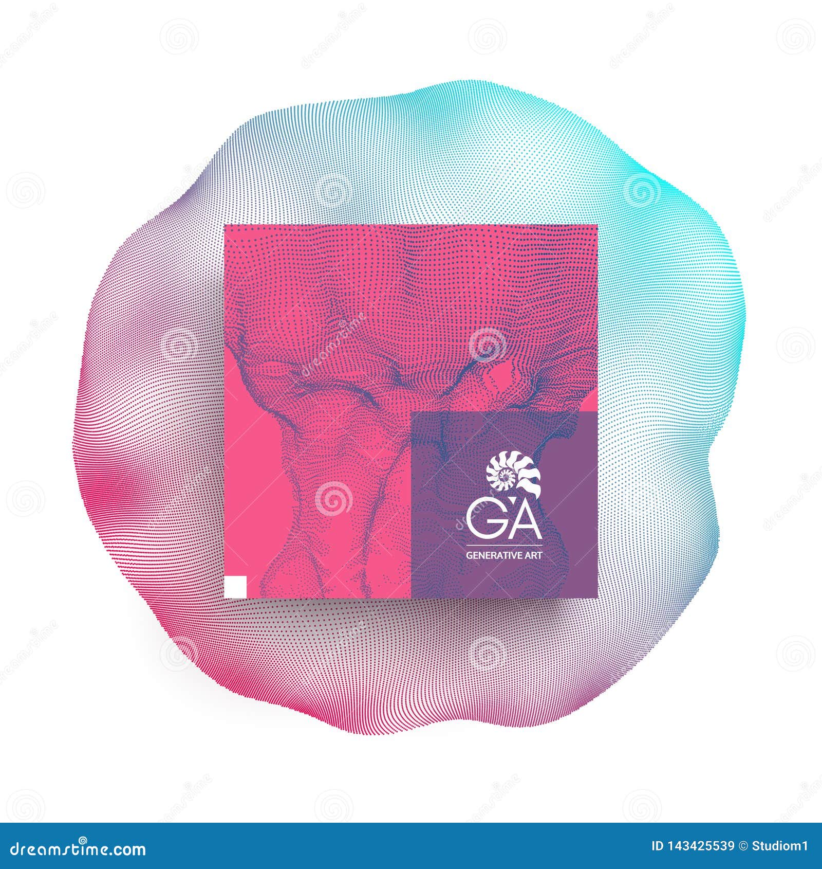 Wireframe Object With Lines And Dots Abstract 3d Connection Structure Geometric Shape For