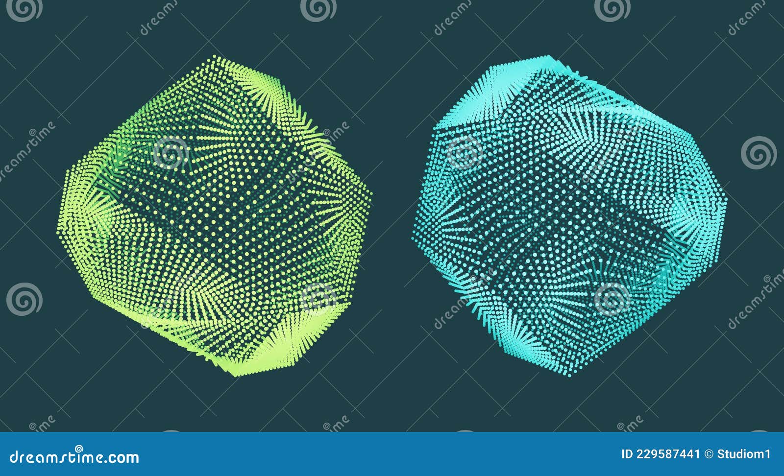 Wireframe Object With Lines And Dots Abstract 3d Connection Structure Geometric Shape For