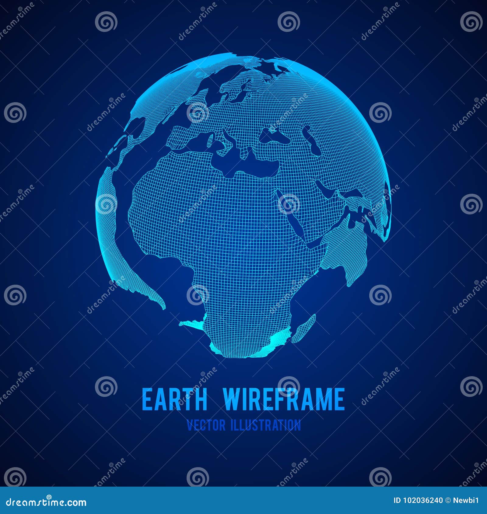 Wireframe Planet Earth Globe Stock Vector - Illustration of graphic ...