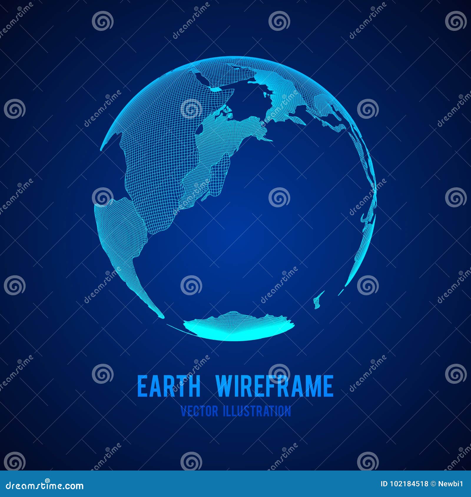 Wireframe Planet Earth Globe Stock Vector - Illustration of model ...