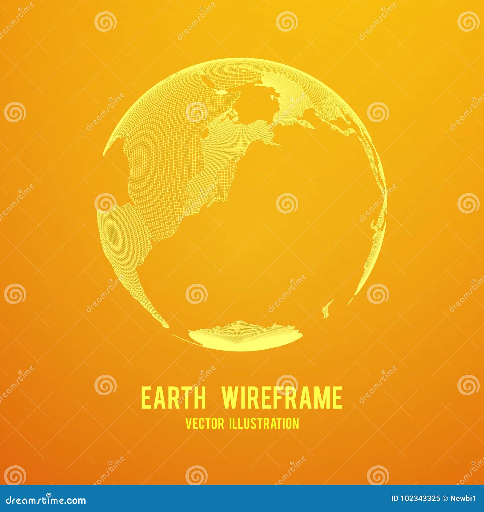 Wireframe Planet Earth Globe Stock Vector - Illustration of ocean ...