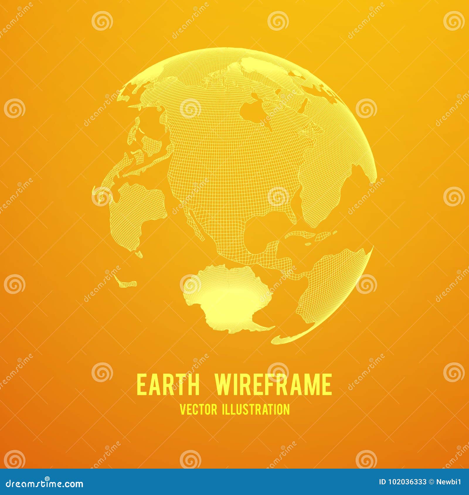 Wireframe Planet Earth Globe Stock Vector - Illustration of continent ...