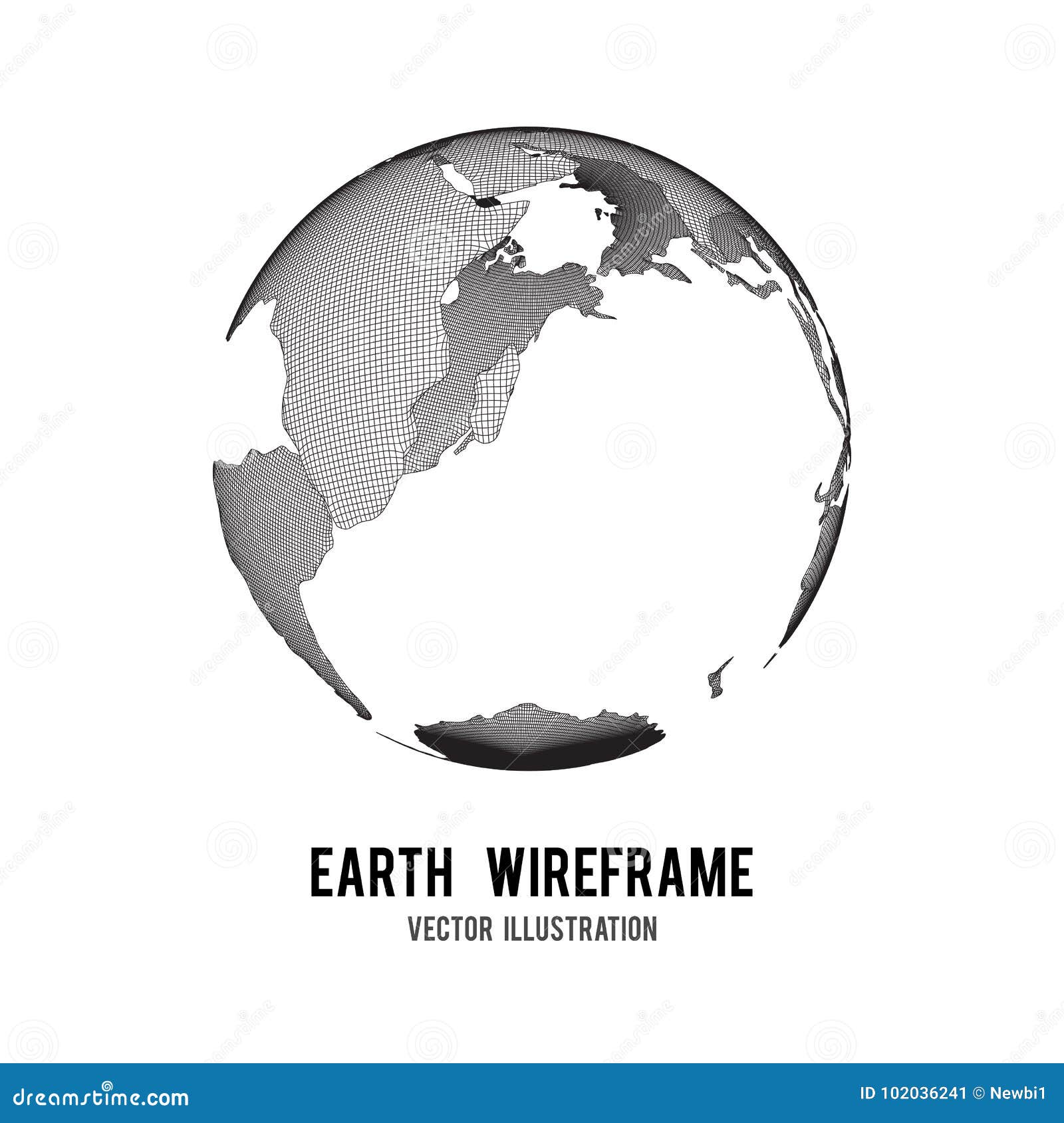 Wireframe Planet Earth Globe Stock Vector - Illustration of mesh, frame ...
