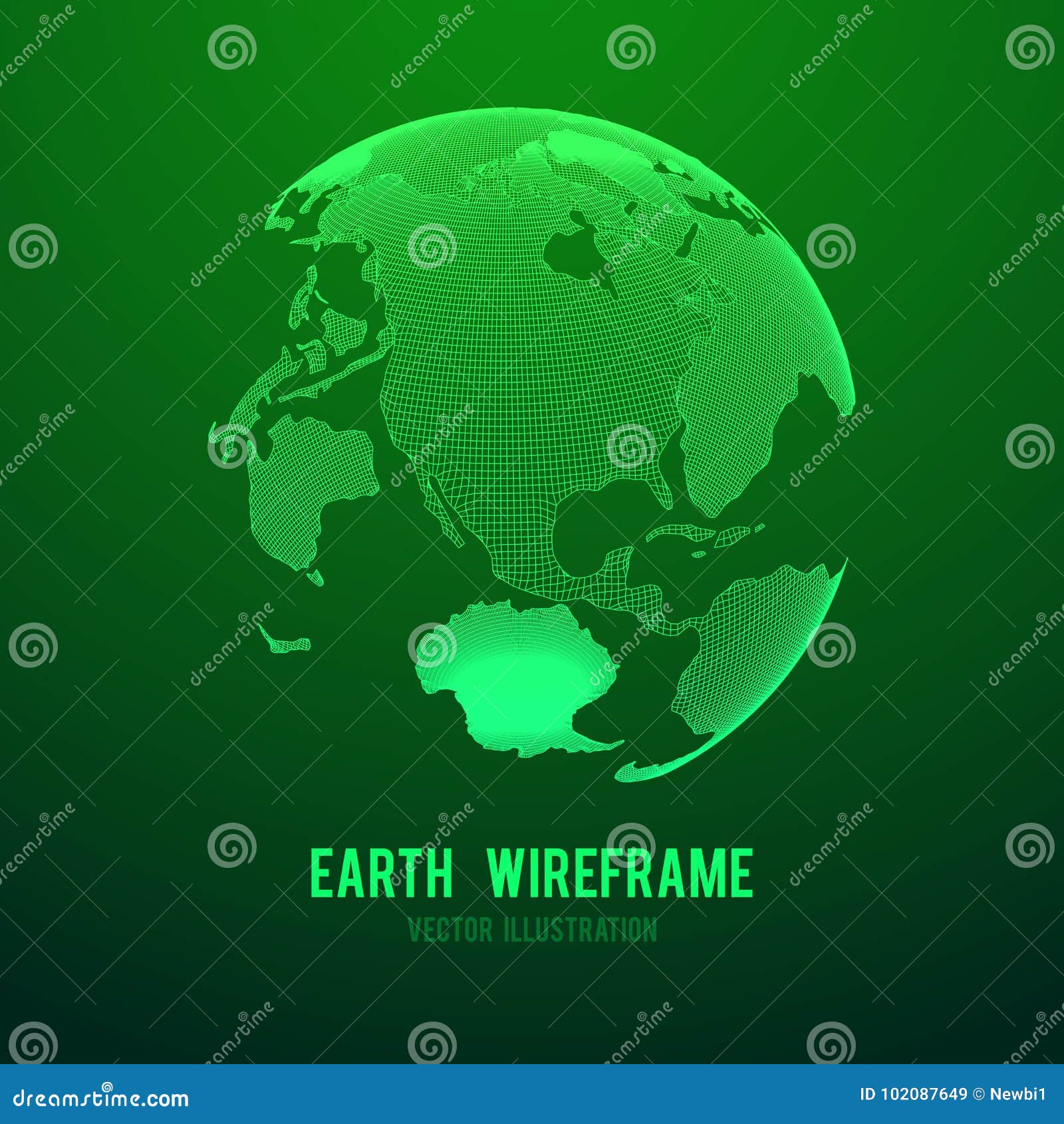 Wireframe Planet Earth Globe Stock Vector - Illustration of polygon ...