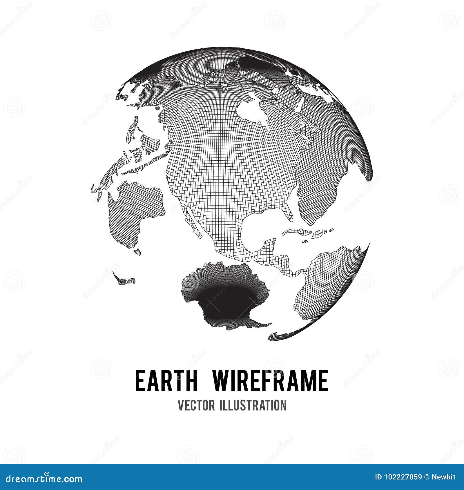 Wireframe Planet Earth Globe Stock Vector - Illustration of modeling ...