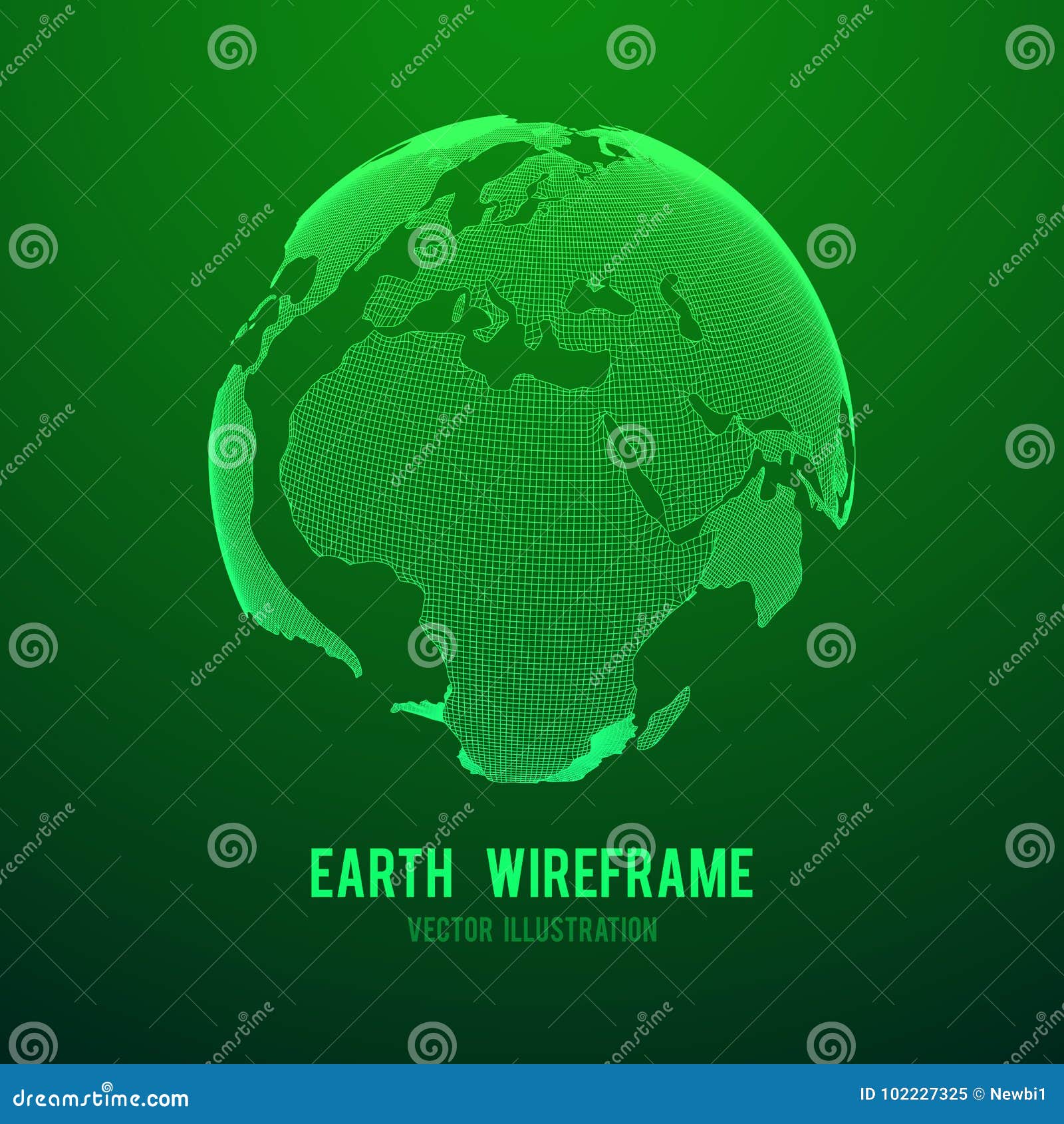 Wireframe Planet Earth Globe Stock Vector - Illustration of icon ...