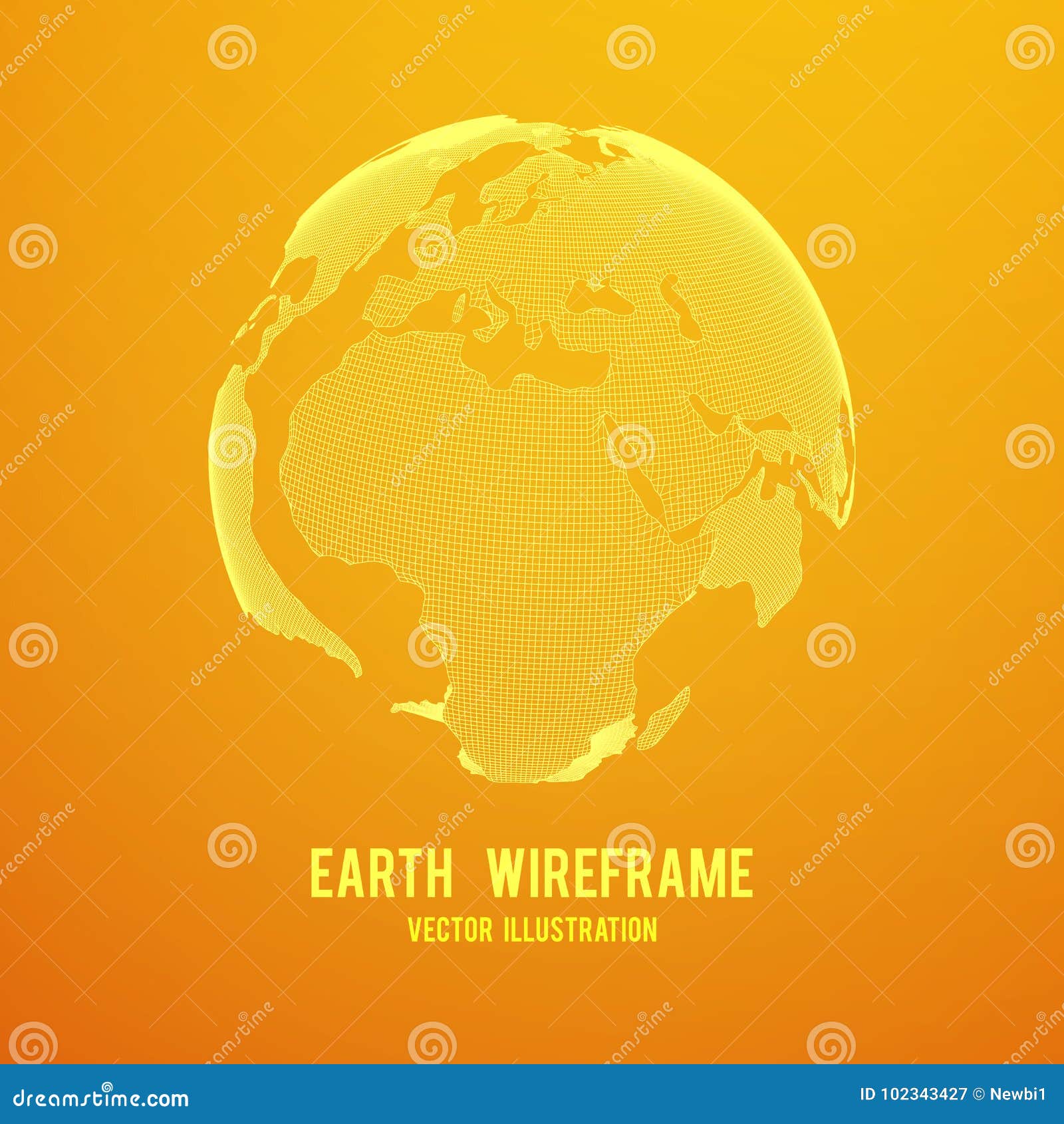 Wireframe Planet Earth Globe Stock Vector - Illustration of poly, mesh ...
