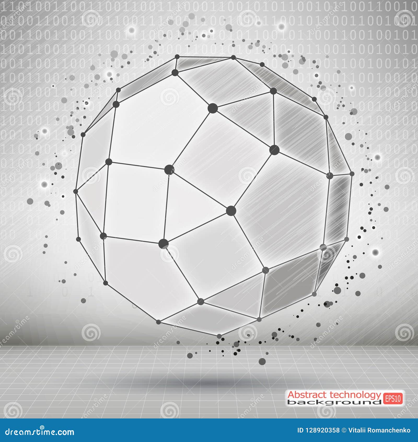 Wireframe Polygonal Element. Technological Development and ...