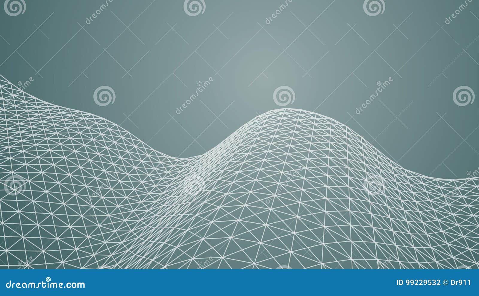 Wireframe Polygonal Landscape Stock Vector - Illustration of landscape ...
